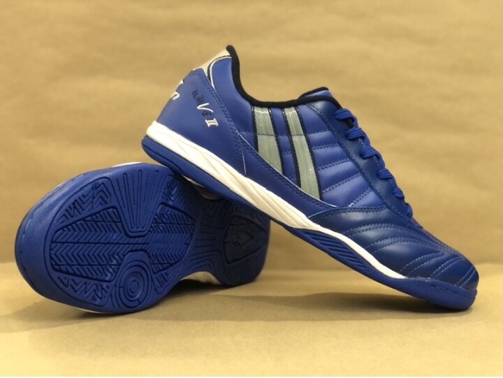 (PANลิขสิทธิ์)รองเท้าฟุตซอล PAN WAVE II หนังวัว สีใหม่ สีน้ำเงิน ไซส์ ...