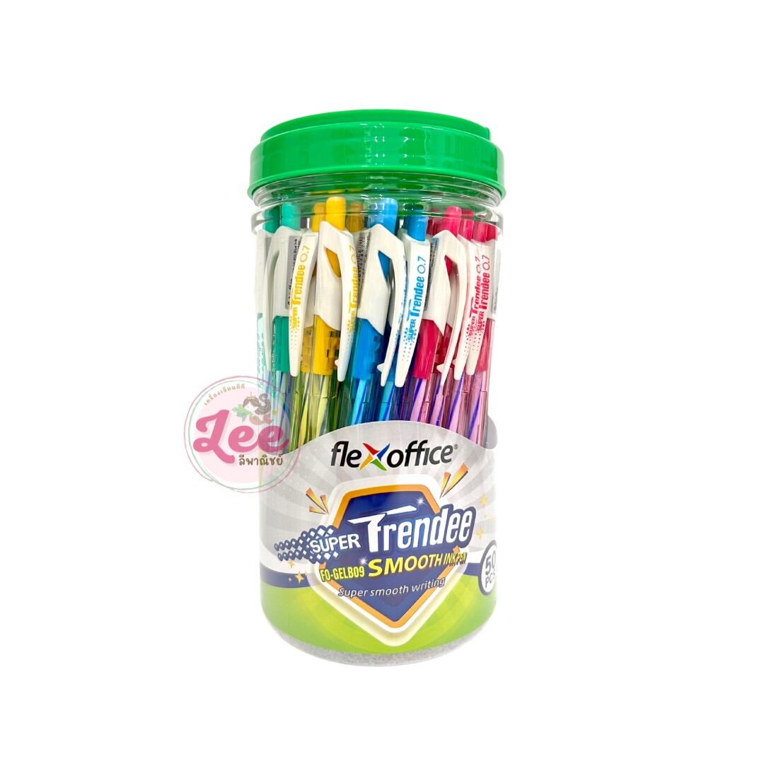 ปากกา Flexoffice 0.7mm. (50ด้าม) flex super trendee | Lazada.co.th