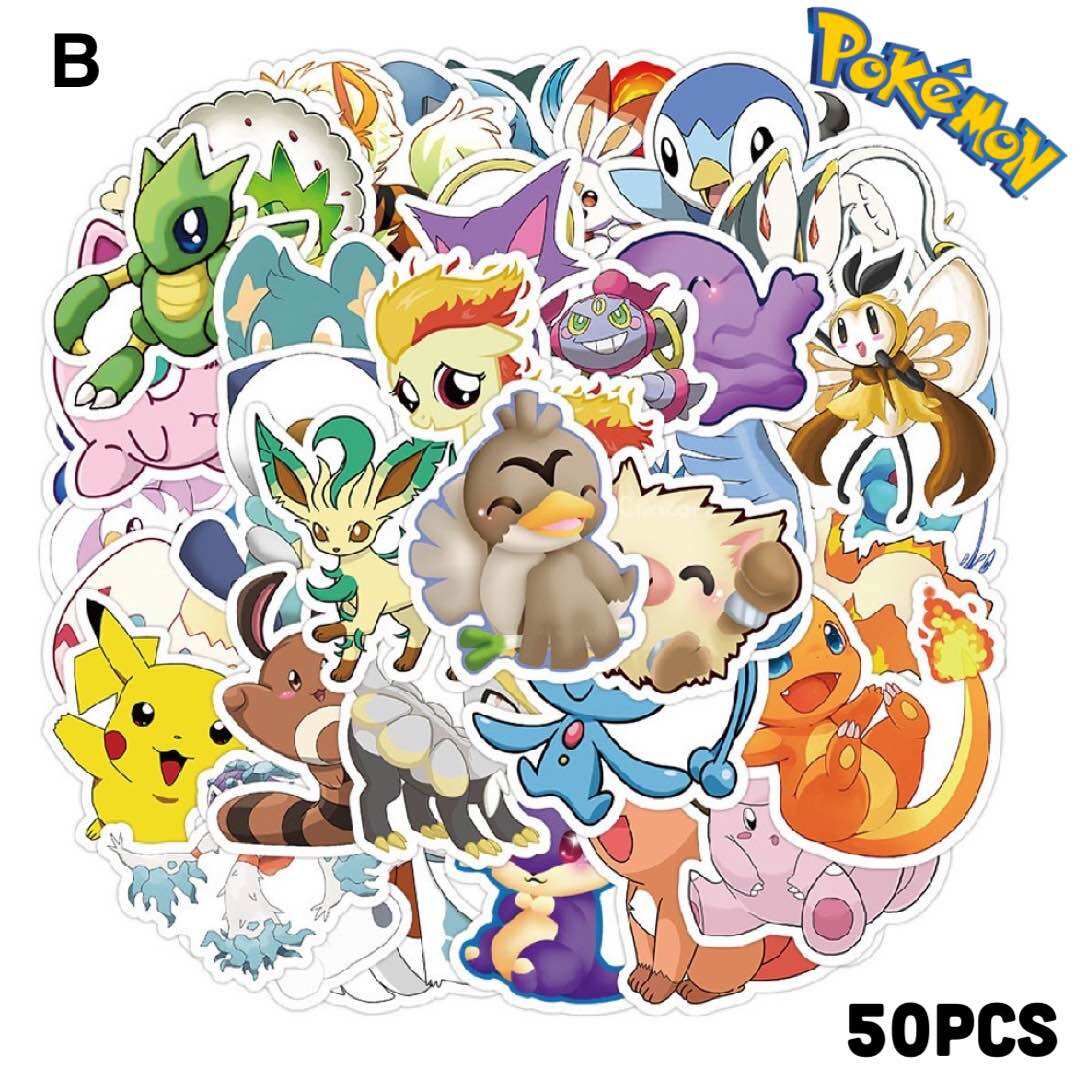 สติ๊กเกอร์ Pokémon 799 โปเกมอน 50ชิ้น โปเกม่อน Pokemon pikachu โปรเกมอน ...