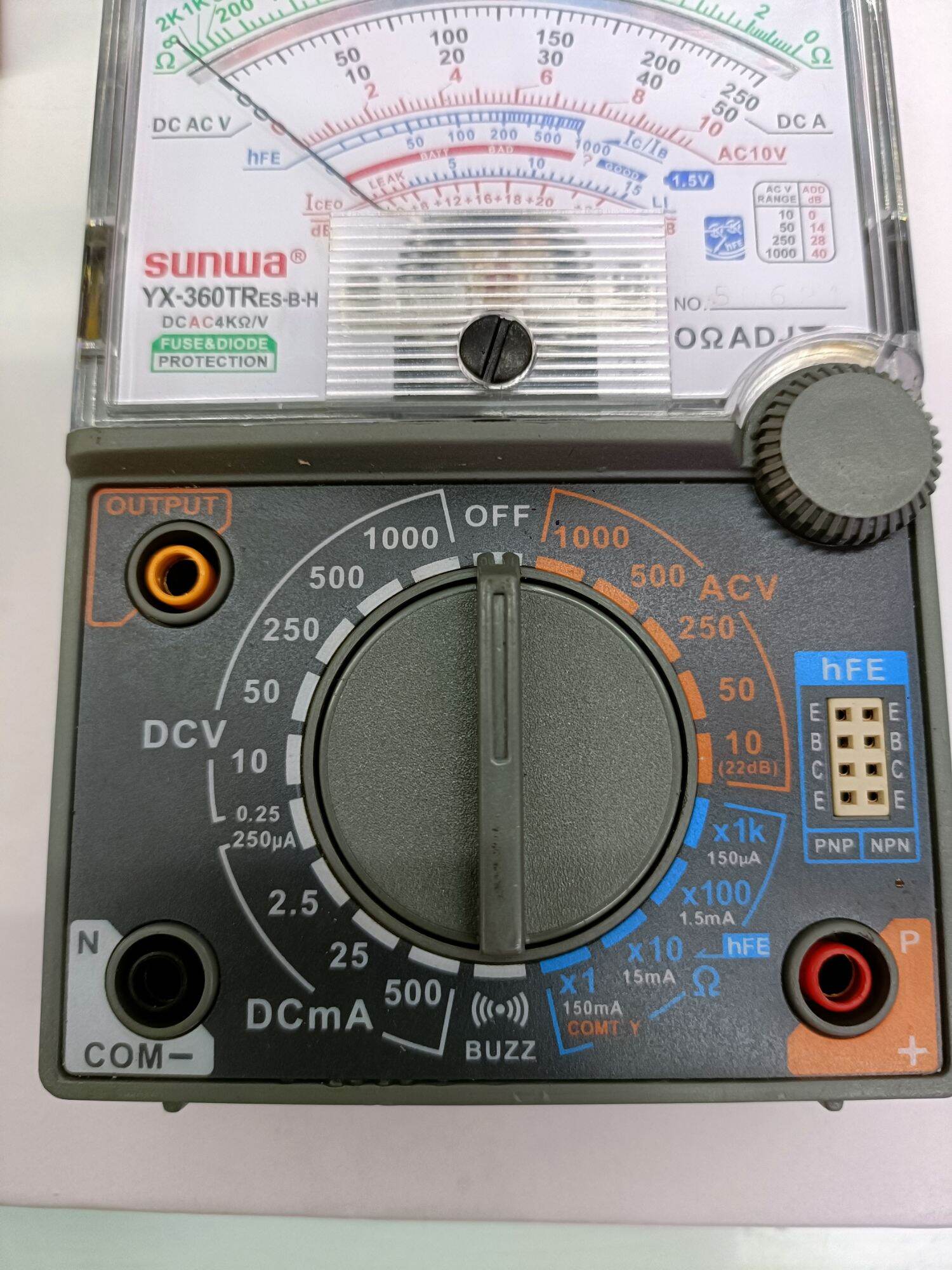 Sunwa YX-360TR ES-B-H มัลติมิเตอร์แบบเข็ม มิเตอร์วัดไฟ อนาล็อคมัลติ ...