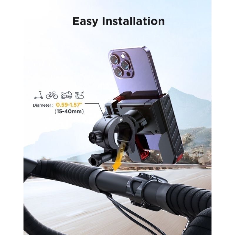 Joyroom ZS266 Quick Lock Phone Holder ที่จับมือติดมอเตอร์ไซค์ แบบปลด ...