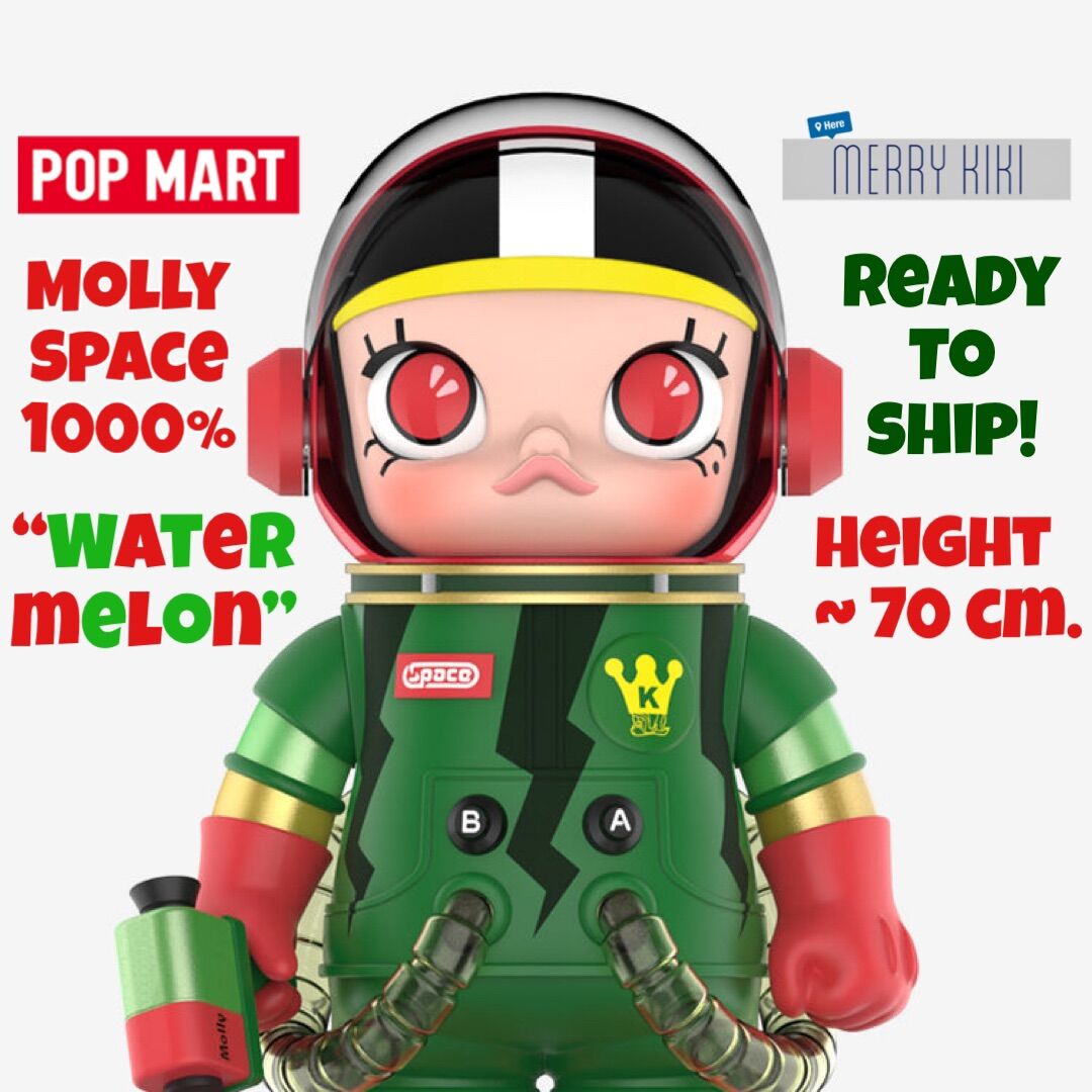 (พร้อมส่ง) POP MART Molly Space Watermelon 1000% ตุ๊กตา โมเดล มอลลี่ ...