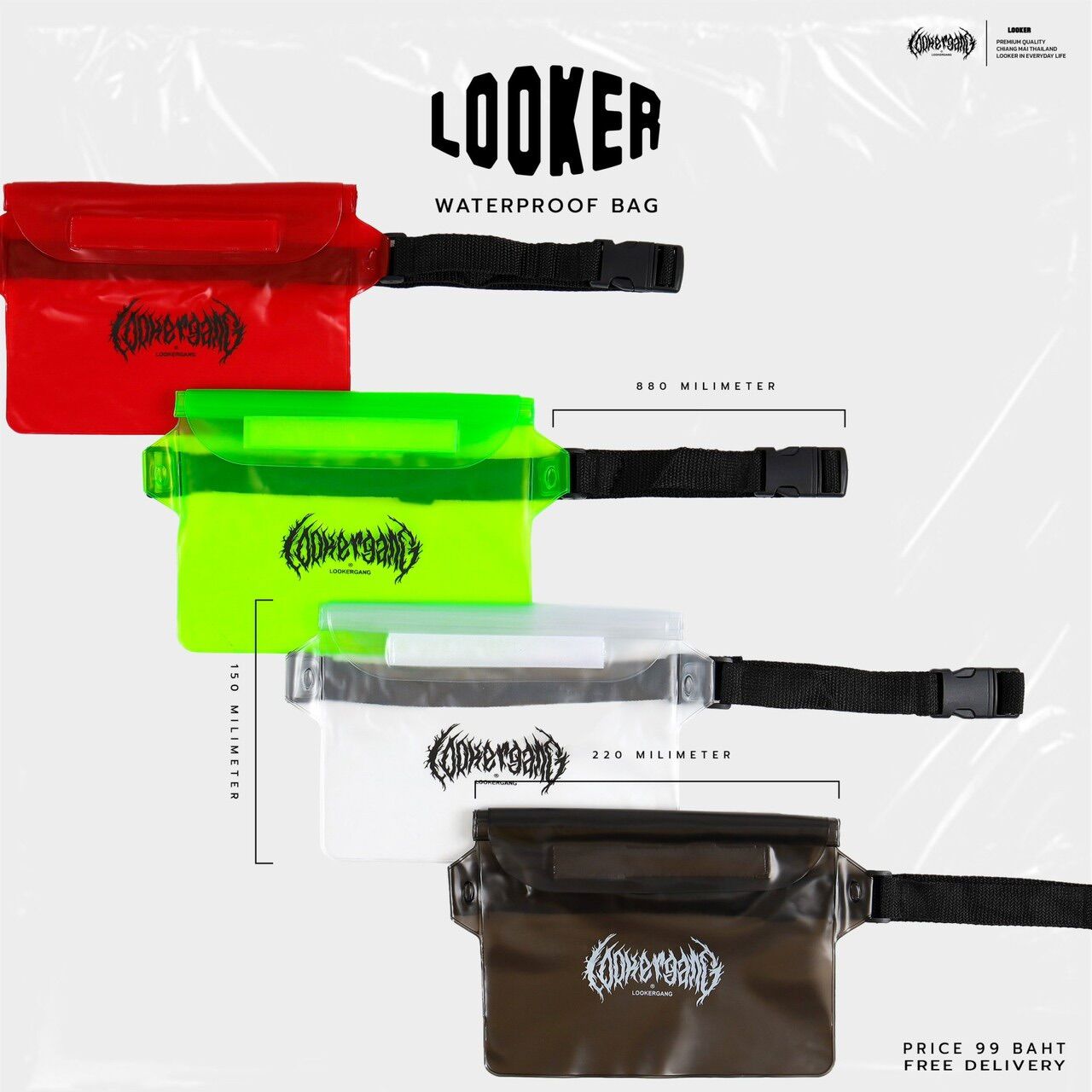 LOOKER - WATERPROOF BAG ซองกันน้ำ - LOOKERGANG - ThaiPick