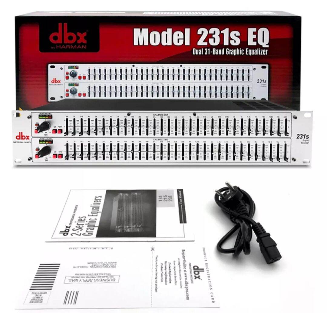 DBX EQ231S Professional Equalizer Dual Band Bass Equalizer 31 Channel AI-PAISARN Stage ...