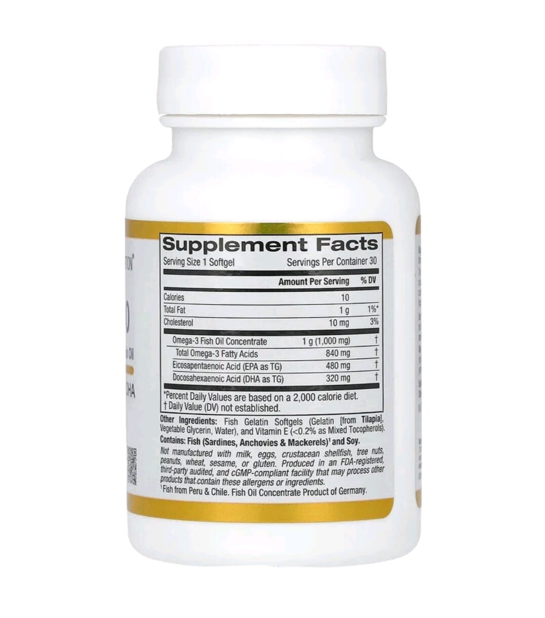 พร้อมส่ง California Gold Nutrition Omega-3 Omega 800 Premium Fish Oil ...