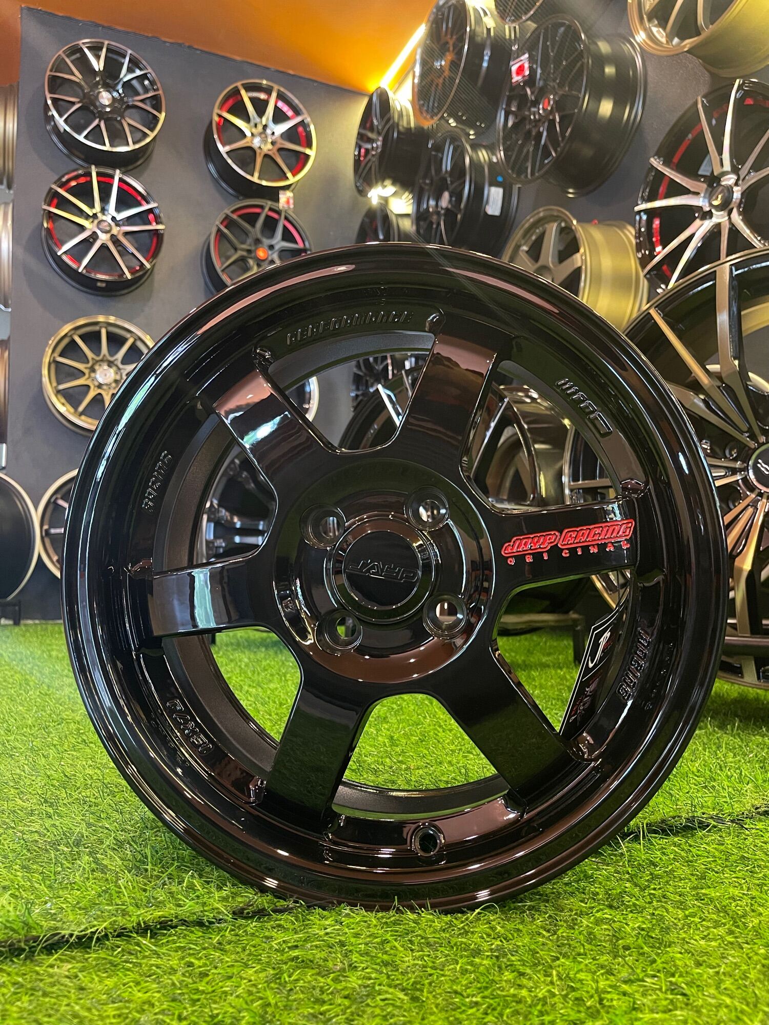 ล้อแม็กขอบ15 4รู100 TE37 น้ำตาลหยอดแดง แข็งแกร่งมาก 15x7.0 4รู100 ET35 CB73.1 ยี่ห้อ YUSTA MODEL ...