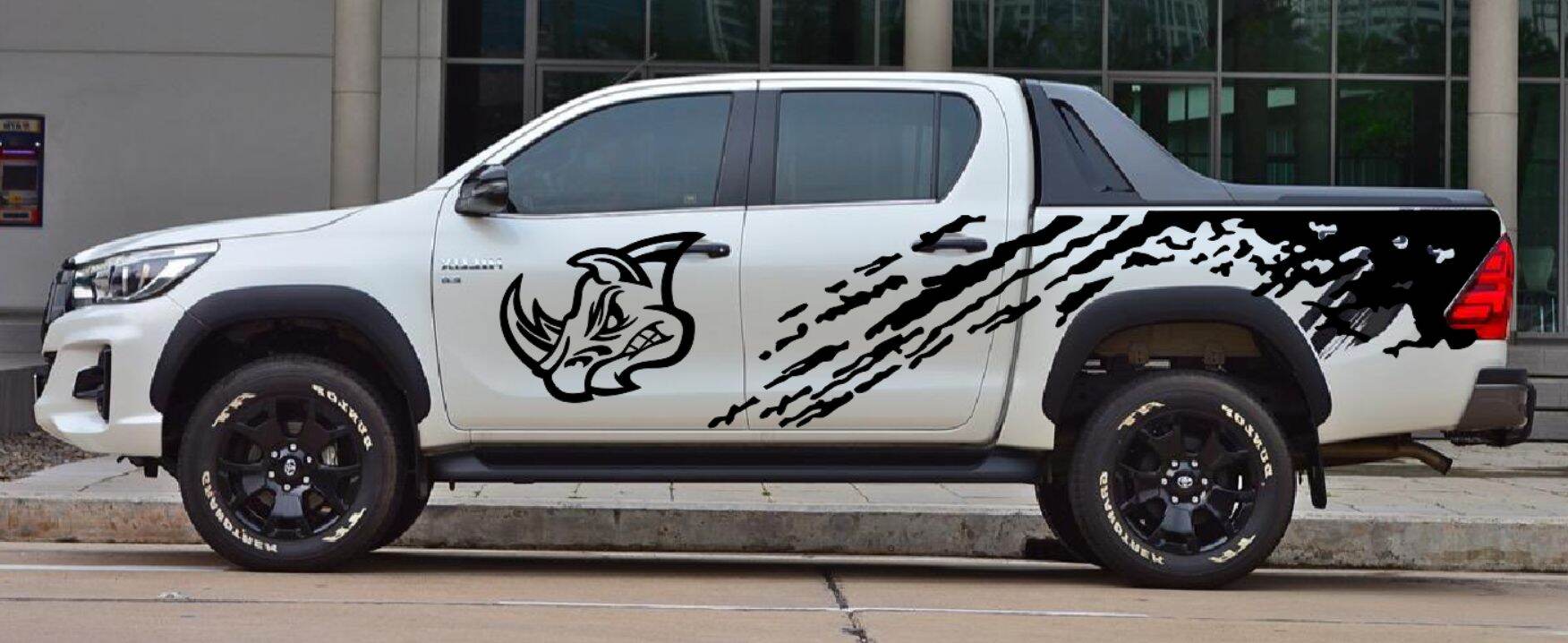 sticker rad zing สติ๊กเกอร์แต่งรถ totota revo สติ๊กเกอร์ลายสาดโคลน revo ...