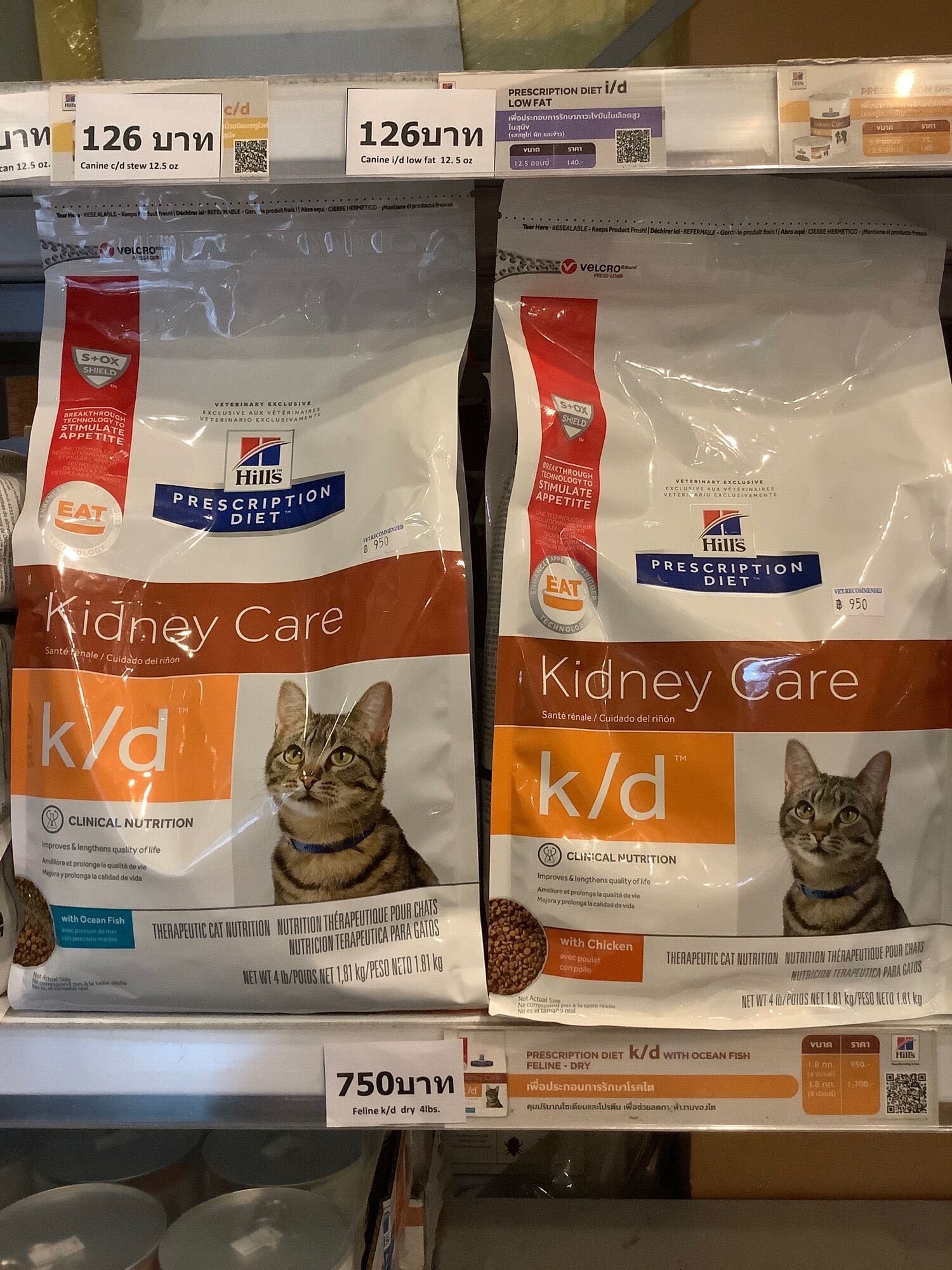 (ส่งฟรี)Hill's k/d with Ocean fish cat 1.81 kg อาหารแมวฮิลล์โรคไต Hill's c/d feline สำหรับแมว ...