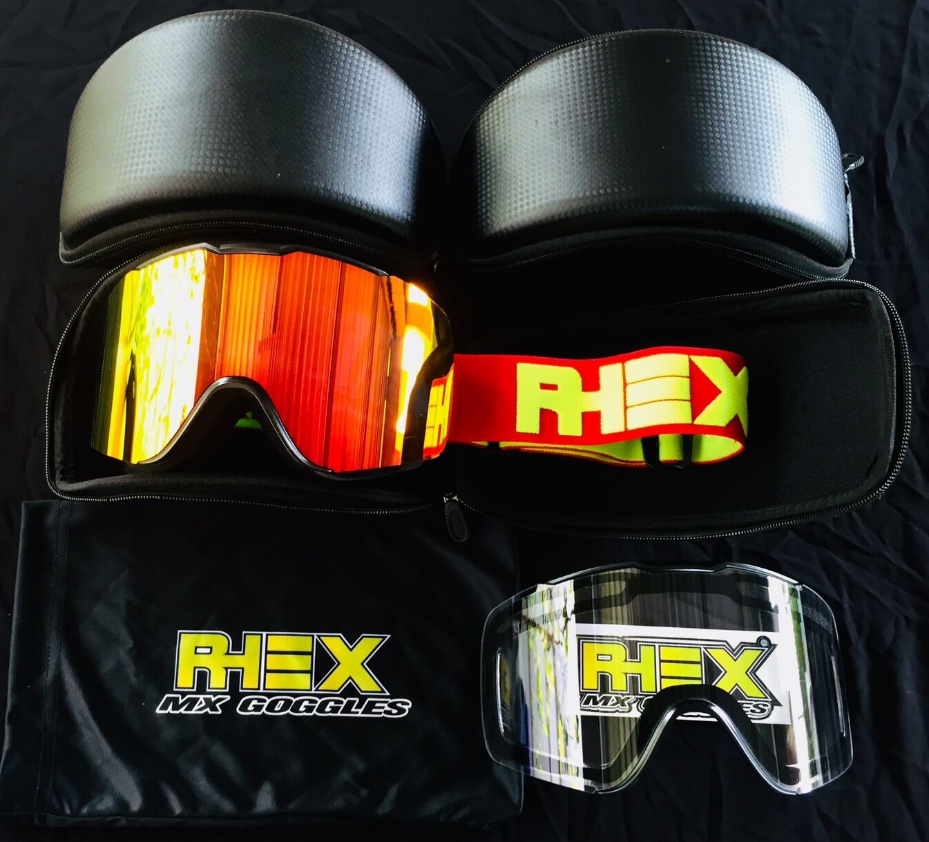 แว่นตาMotocross(เลนส์แม่เหล็ก2ชั้น) RHEX MX GOGGLES (ครบชุด) - 21+7 Motocross - ThaiPick