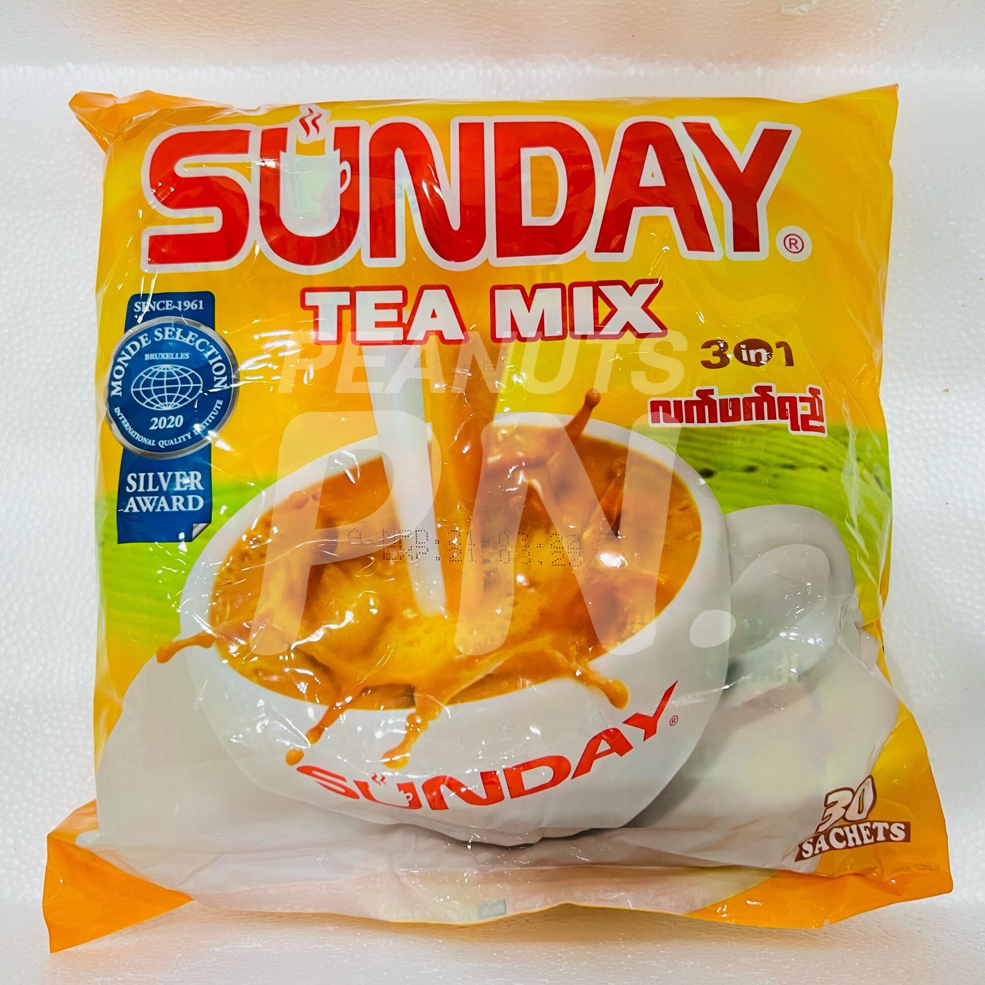 Sunday tea mix ห่อเหลือง ผงชานม ชาสำเร็จรูป ชานมพม่า หอมนม รสอร่อย ใช้ ...
