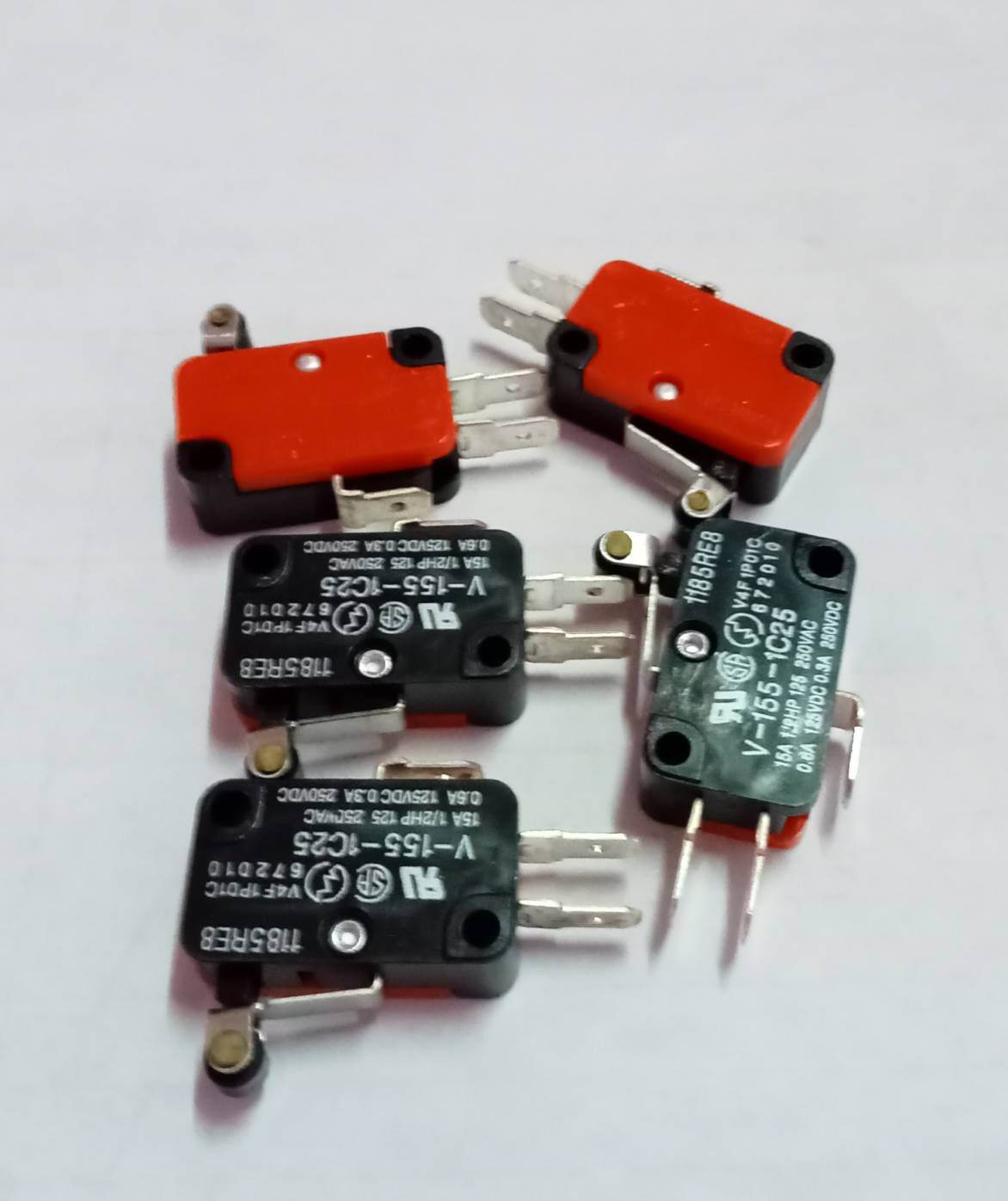 ไมโครสวิทซ์ Micro Switch V-155-1C25-15A 1/2HP 125-250VAC ขายแพค 5ตัว 65 ...