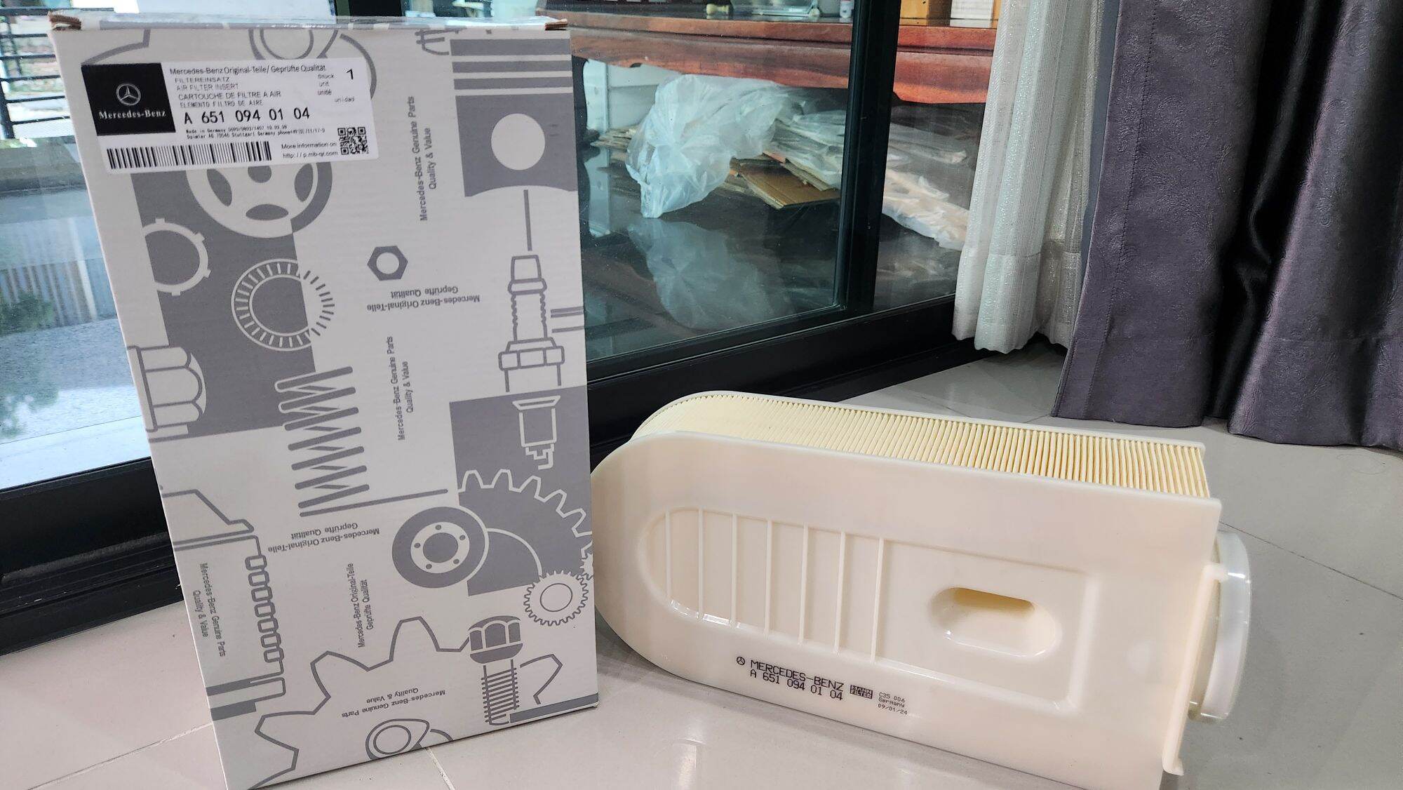 กรองอากาศเครื่อง Benz C/CLS/E-Class สำหรับเครื่องยนต์ดีเชล A6510940104 ...