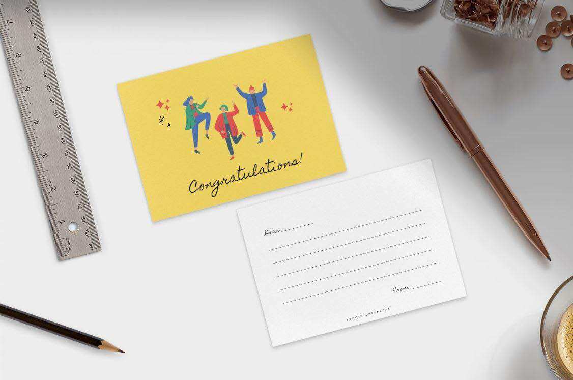 Congratulations Postcard Collection • A Pack of 4 Postcards with ...