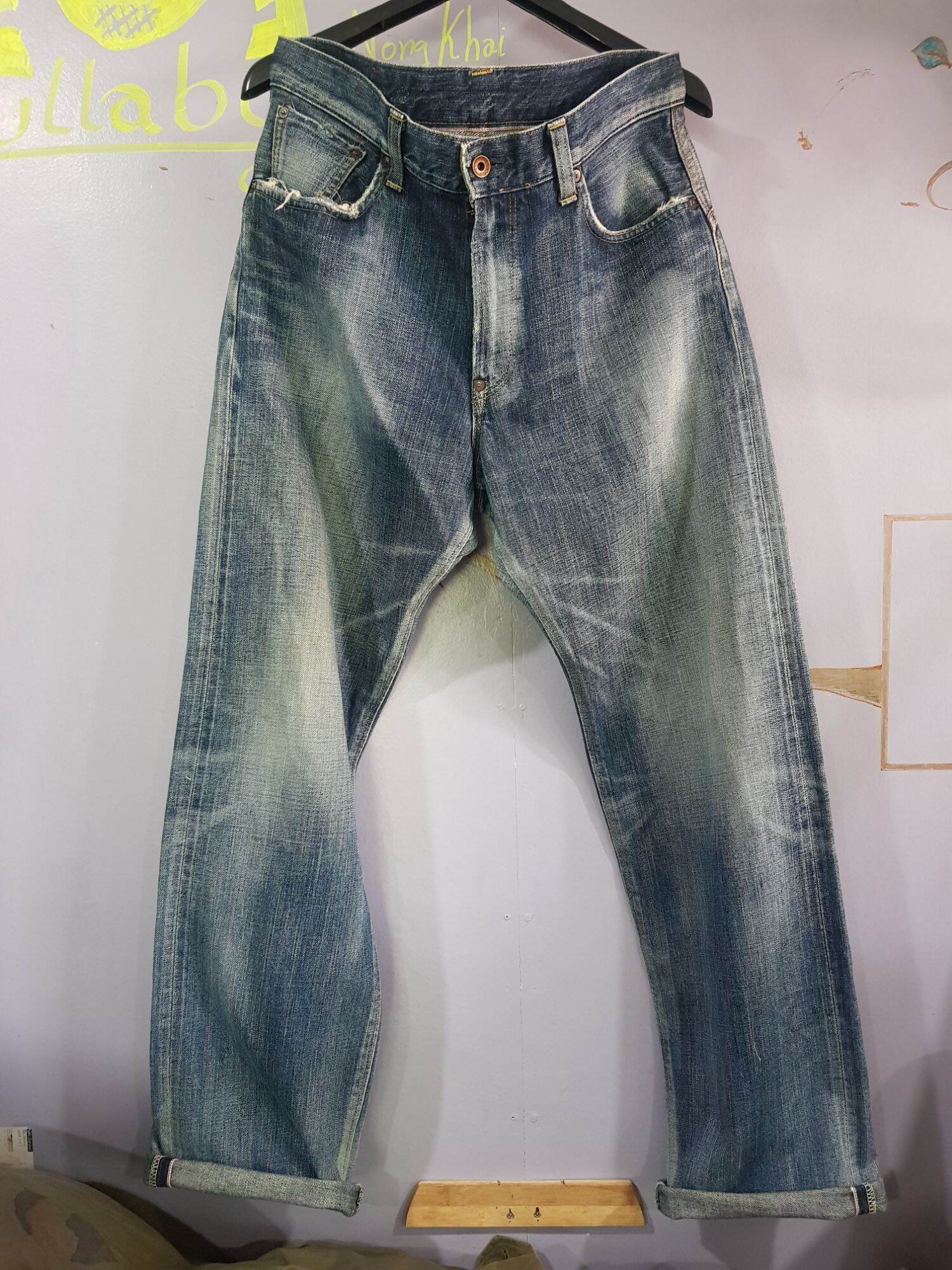 กางเกงยีนส์วินเทจ EDWIN 505 53505 ริมแดงผ้าด้าน JAPAN เอว34"ตึงสุด35" | Lazada.co.th