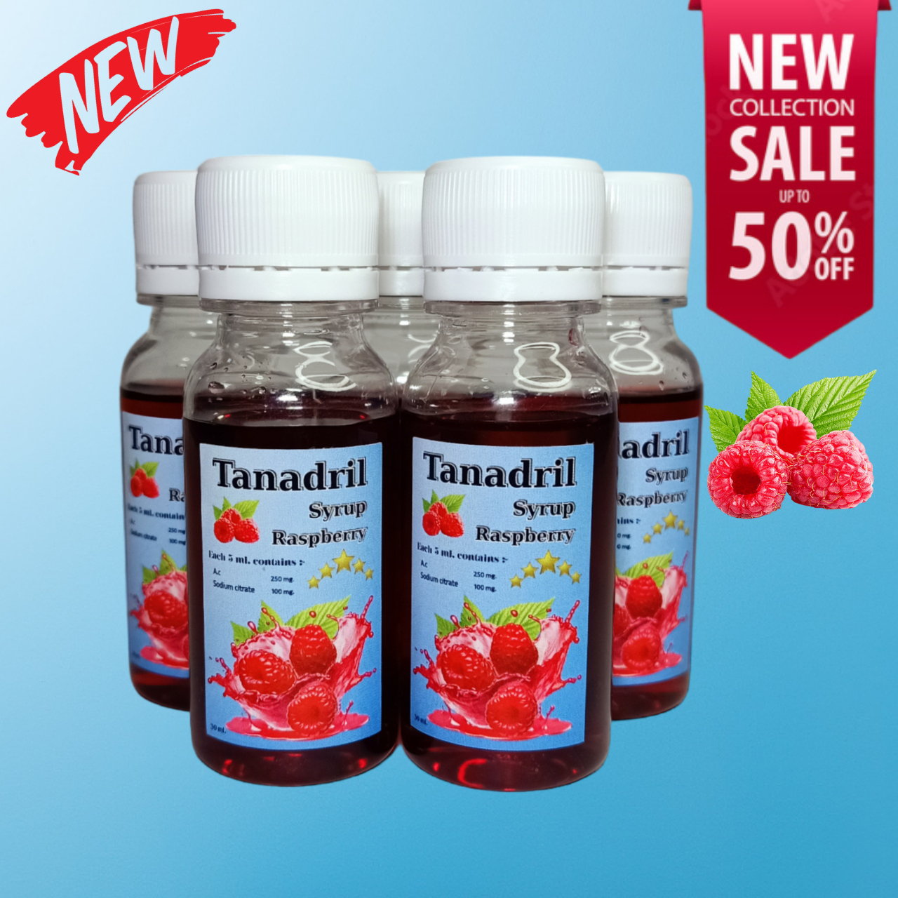 TANADRIL SYRUP น้ำหวาน เข้มข้น กลิ่นราสเบอร์รี่ 30ml. สั่งวันนี้ ลูกค้า ...