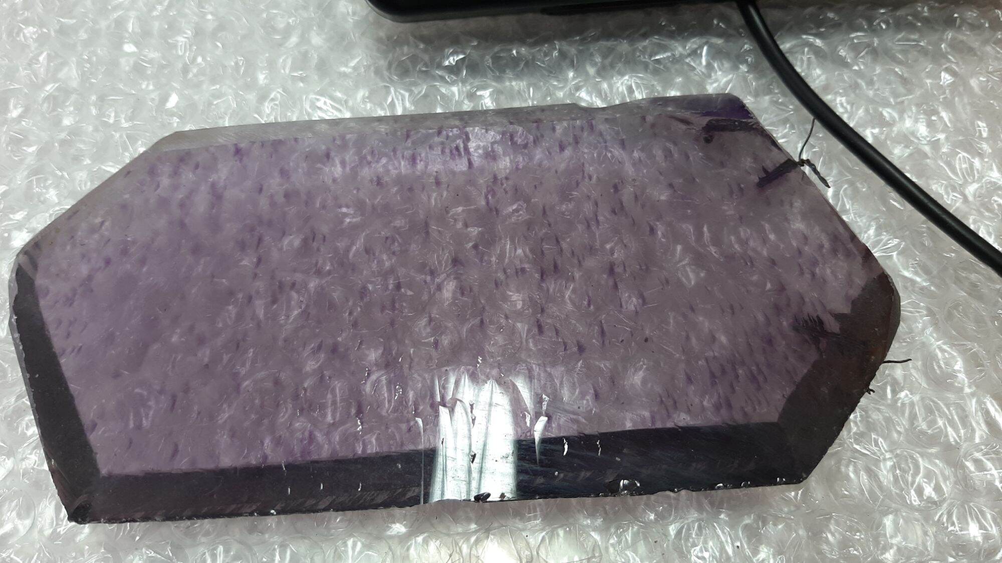 พลอย อเมทิสต์ Lab created culture Amethyst Hardness7 fine rough stone ...