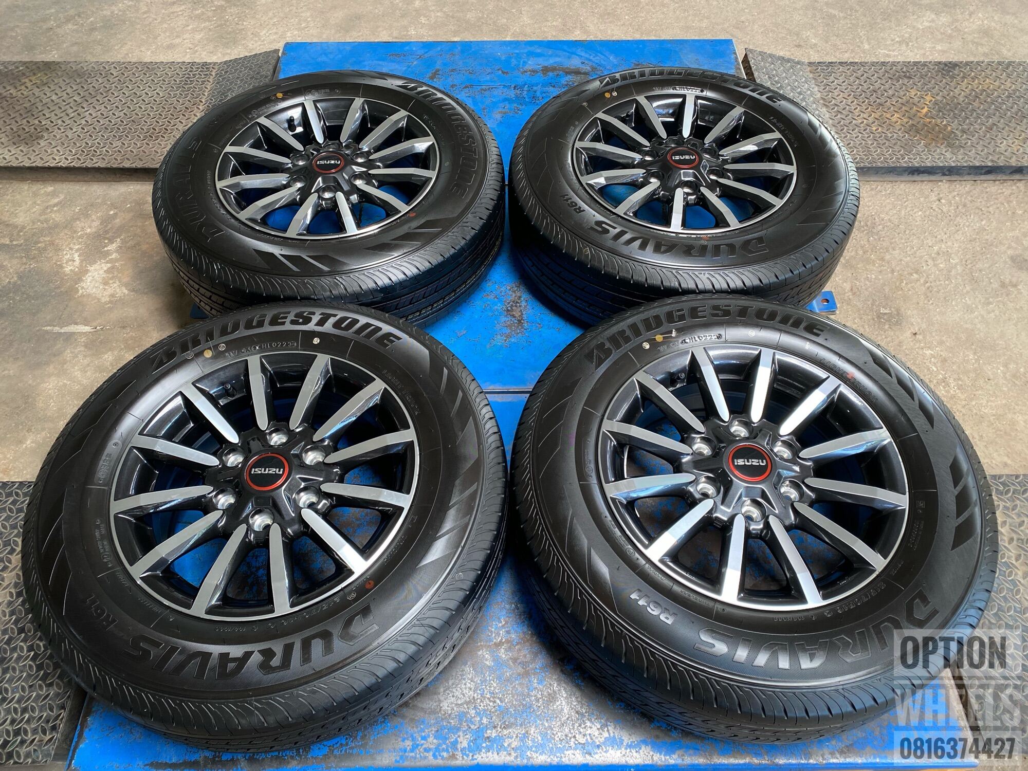 ล้อแม็กป้ายแดง ISUZU D-MAX รุ่นท๊อป ขอบ16 พร้อมยาง BRIDGESTONE 215 70 ...