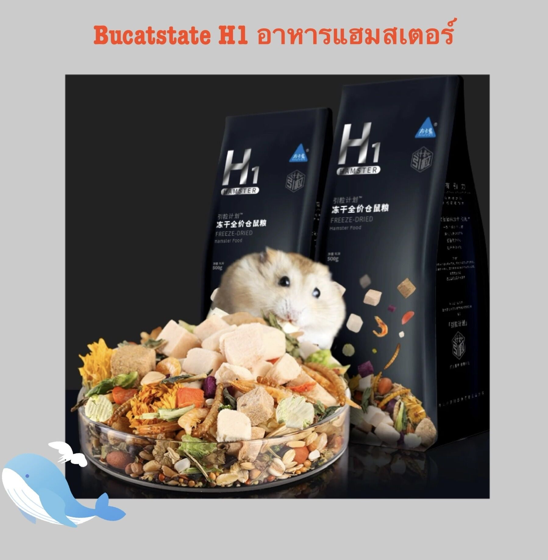 H1 (สินค้าพร้อมส่ง)อาหารหนูแฮมเตอร์ อาหารแฮมเตอร์ Bucatstate H1 & H2 ...