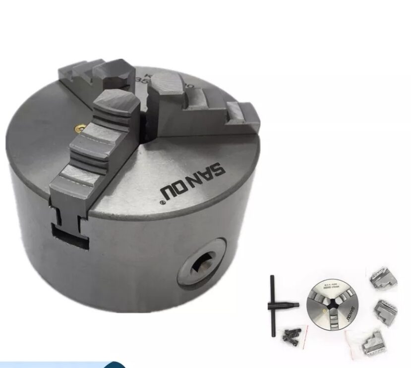 หัวจับ 4 นิ้ว 3 จับเข้าพร้อม SANOU K11-100 สำหรับเครื่องกลึงเล็ก ...