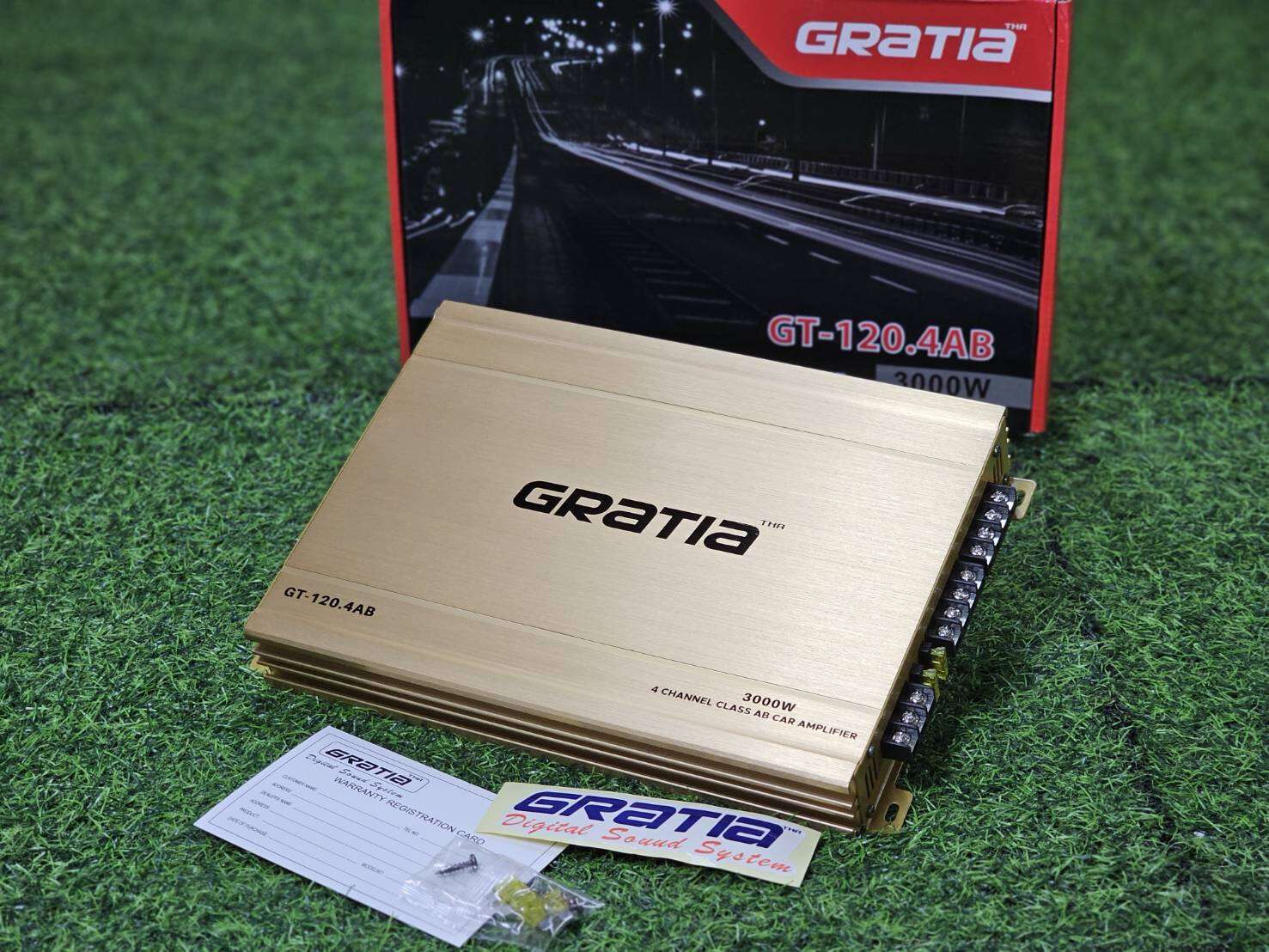4ch GT-120.4AB 3000w แบรนด์ GRATIA แท้ เพาเวอร์แอมป์ 4แชลแนล ขับกลางแหลม กาเทียร์ 120.4AB - DK ...