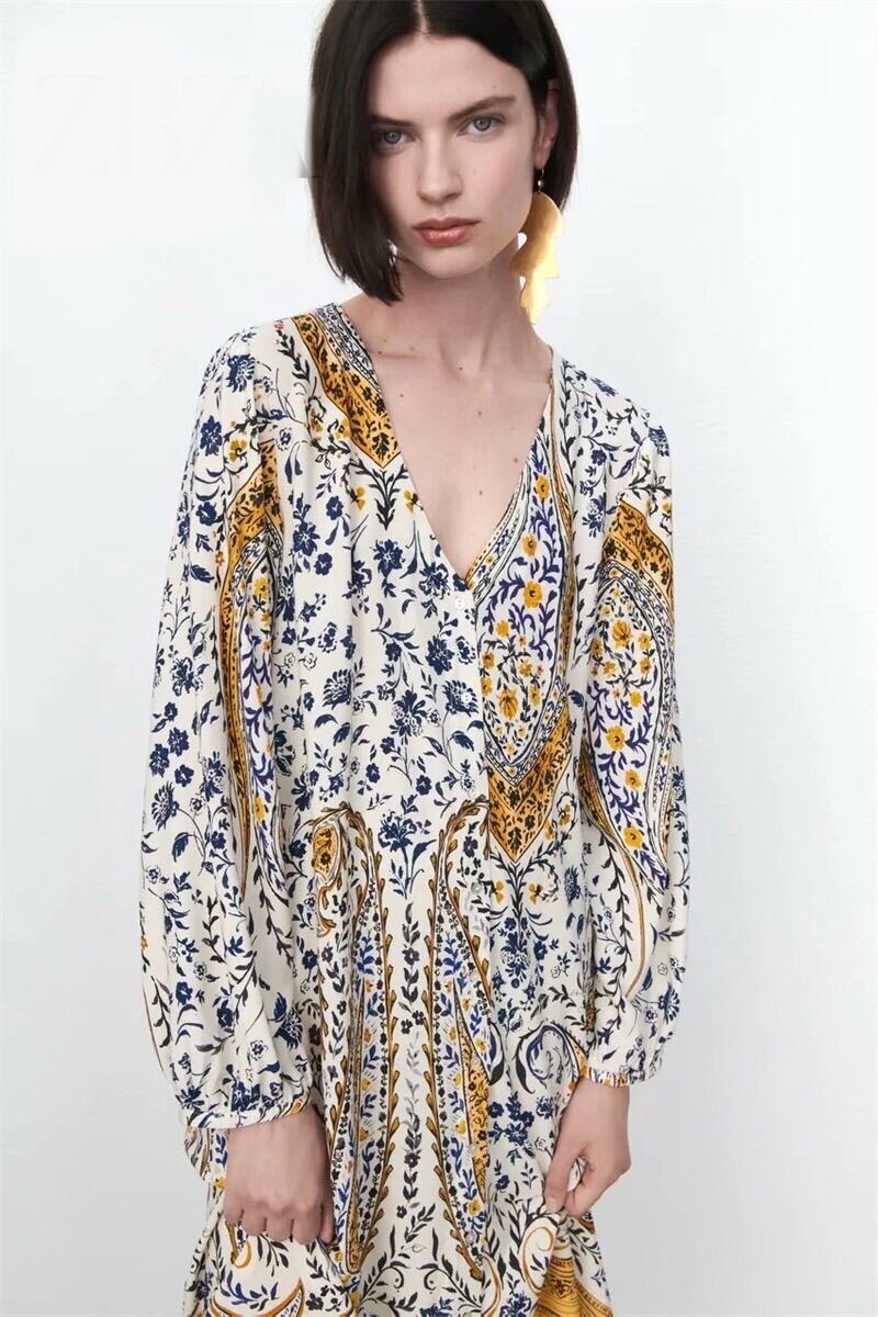 Riley Bohemian Dress ????????เดรสโบโฮ ดีเทลคอวี กระดุมหน้าแกะได้จริง ...