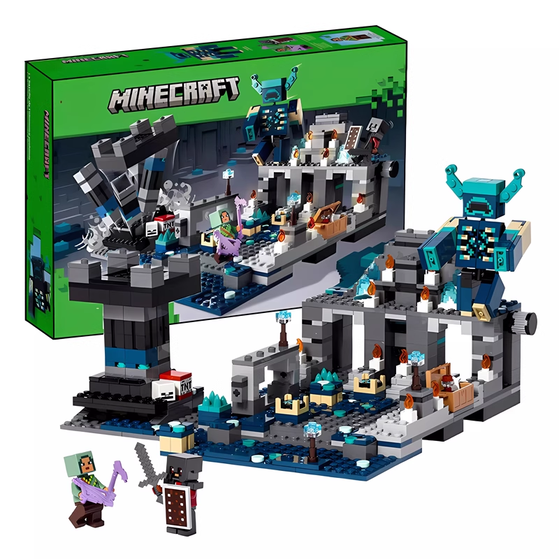บล็อกไม้จีน Minecraft สีดำโลกรบเสียงป้องกัน21246ของเล่นประกอบสำหรับเด็ก ...