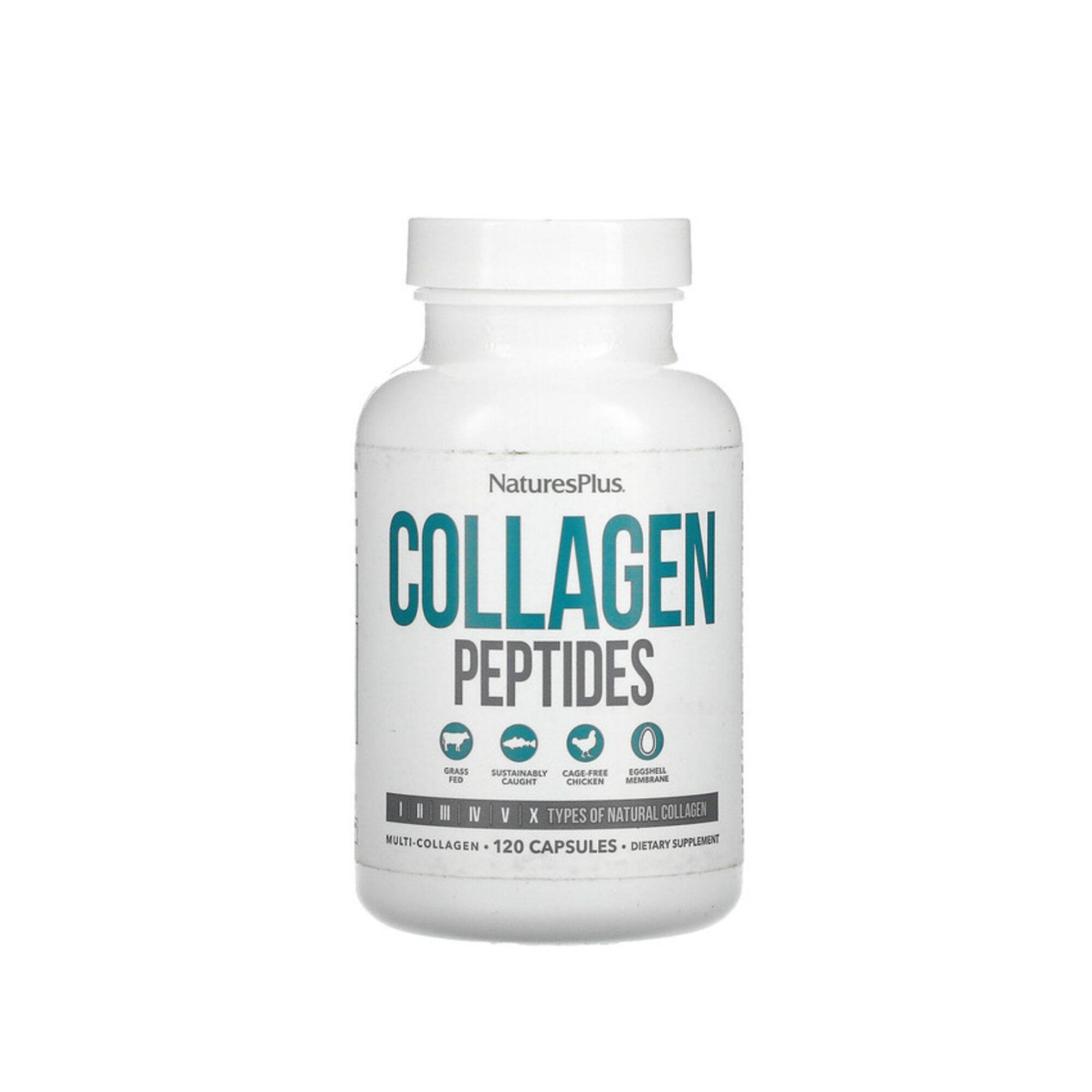 Nature's plus Collagen Peptides 120 Capsules (Collagen Type 1,2,3,4,5 ...