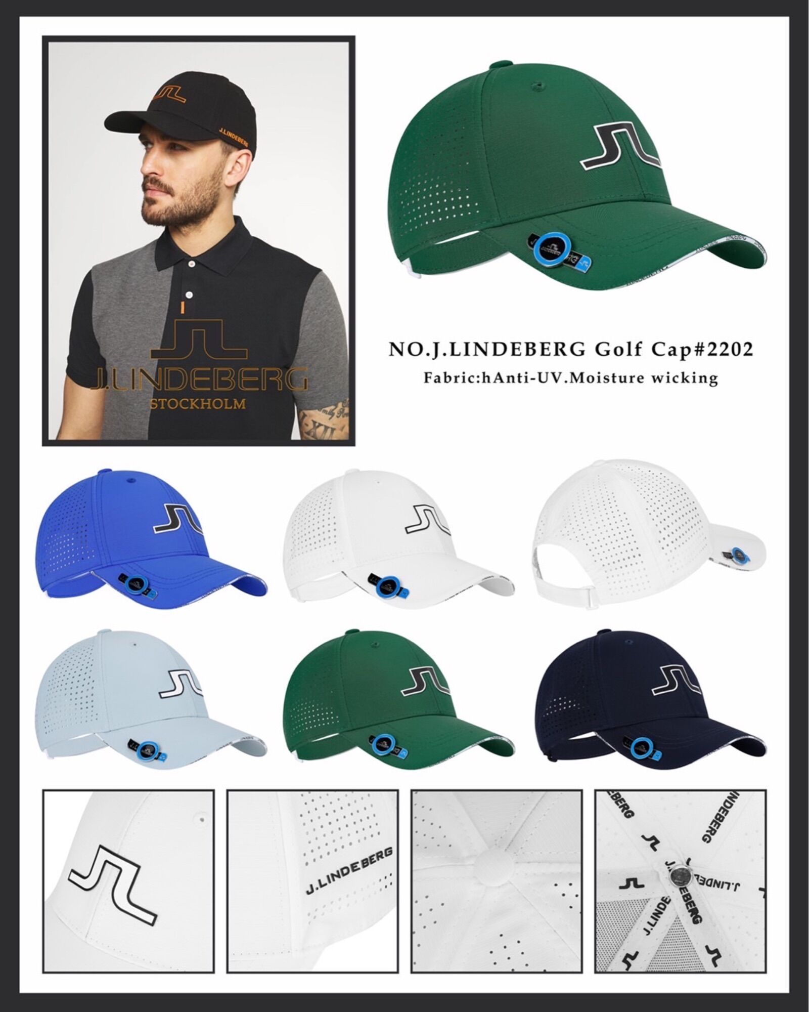 หมวกกอล์ฟ JL golf hat with marker - JPS_Golf - ThaiPick