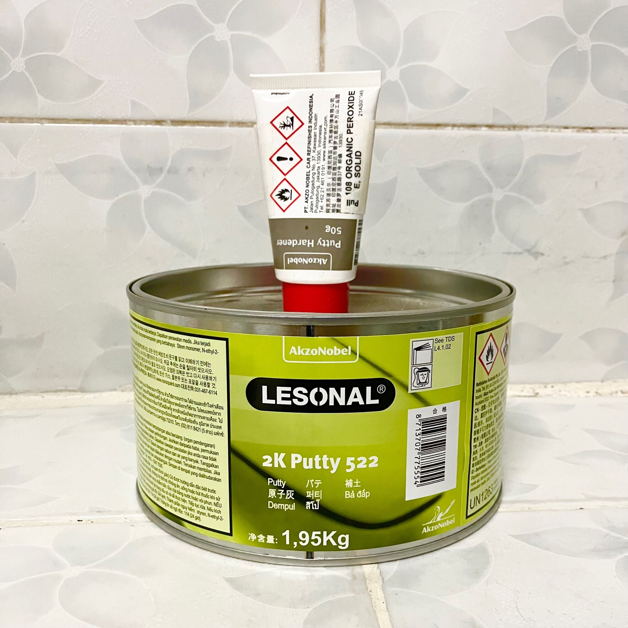 Lesonal 2K Putty 522 สีโป๊ ขนาด 1.95 KG และ Putty Hardener No. UN2108 ขนาด 50 กรัม | Lazada.co.th