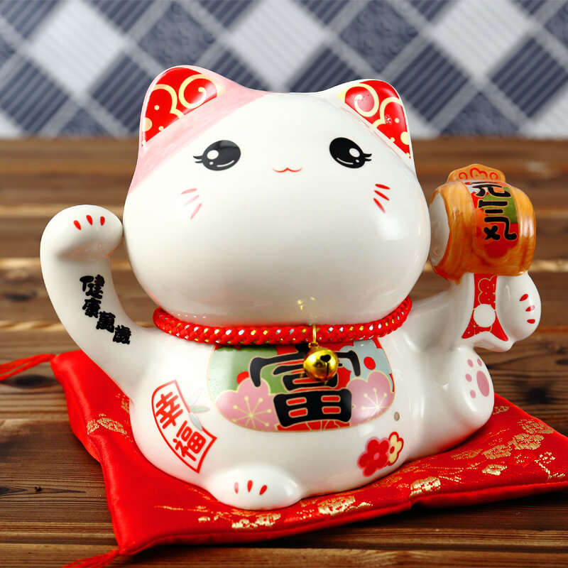 Lucky Cat Small Ornaments Home Living Room Cute Creative Furnishing ...