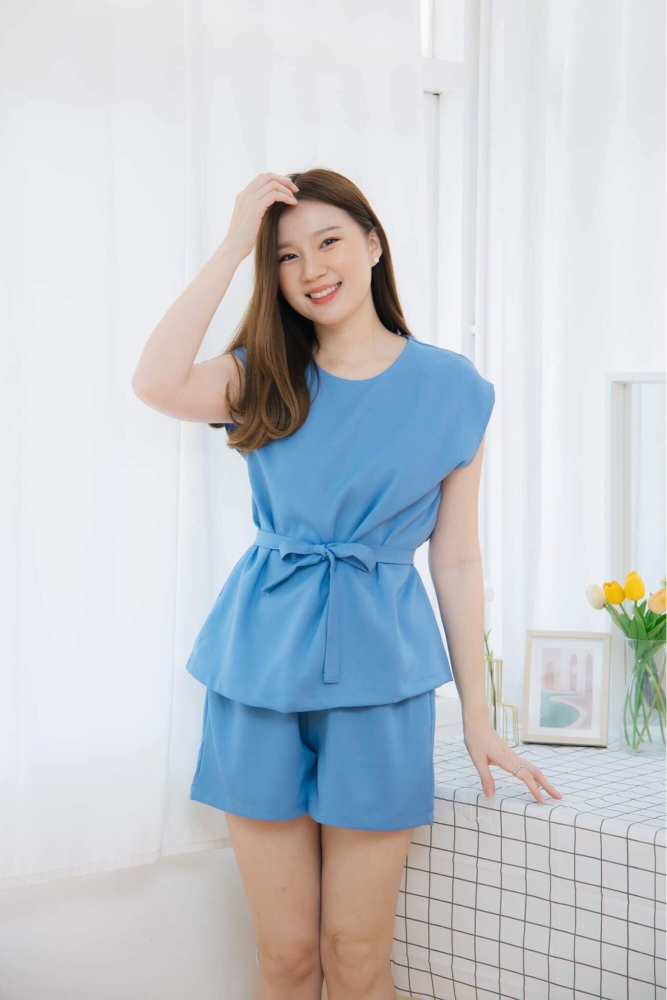 Mommade ชุดให้นม เชตเสื้อ กางเกงให้นม Sky Basic Set - ชุดให้นมmommadeshop - ThaiPick