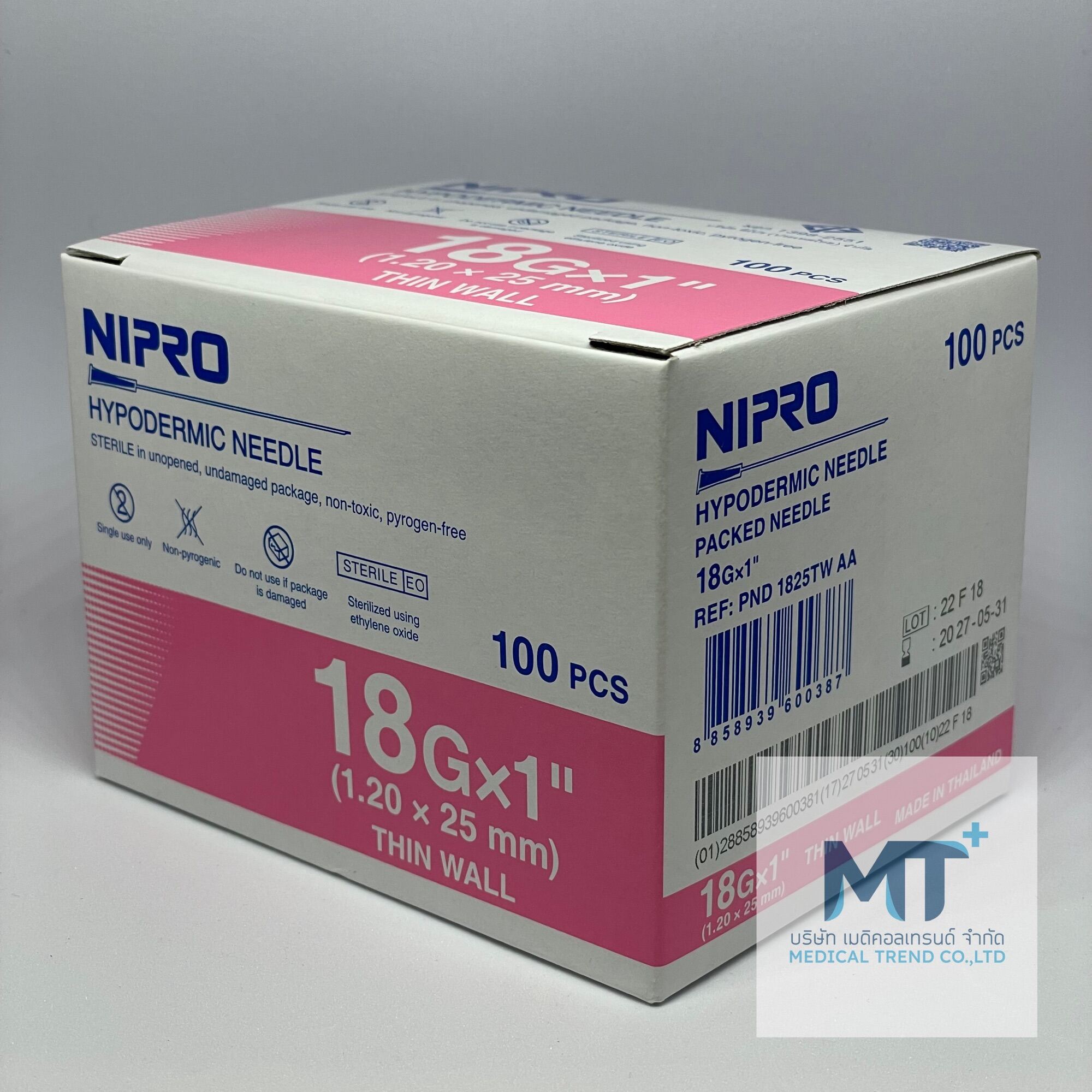ยกกล่อง เข็ม Nipro เบอร์ 18-27G ความยาว 1 นิ้ว | Lazada.co.th