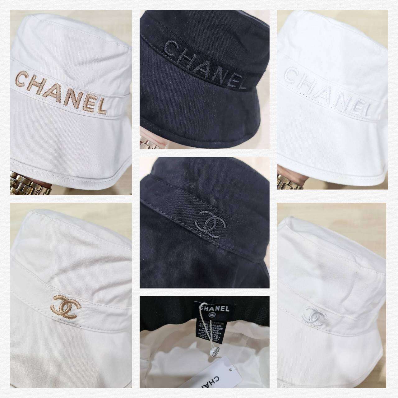 **BENE**หมวกบักเก็ต Cha nel หมวกแฟชั่น Bucket Hat หมวกกันแดด งานป้าย ...