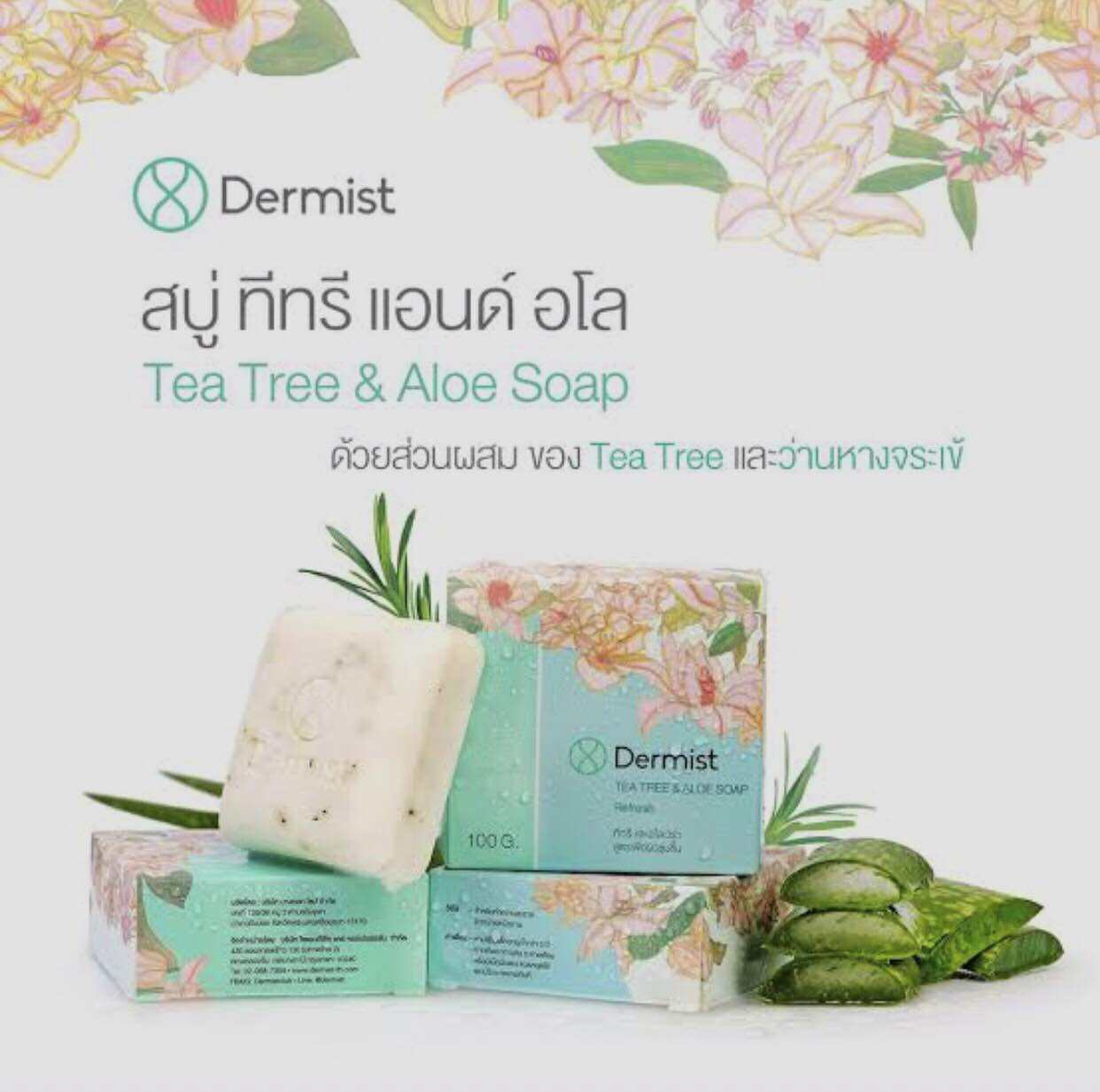 Dermist Tea Tree Aloe Soap 100g. เดอร์มิสท์ ทีทรี แอนด์ อโลโซฟ - Alice ...