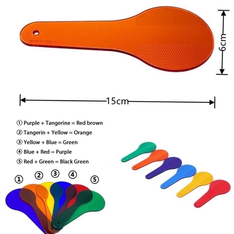 Sensory play 6 color paddles ตัวช่วยในการเรียนรู้เรื่องสีสำหรับเด็ก ...