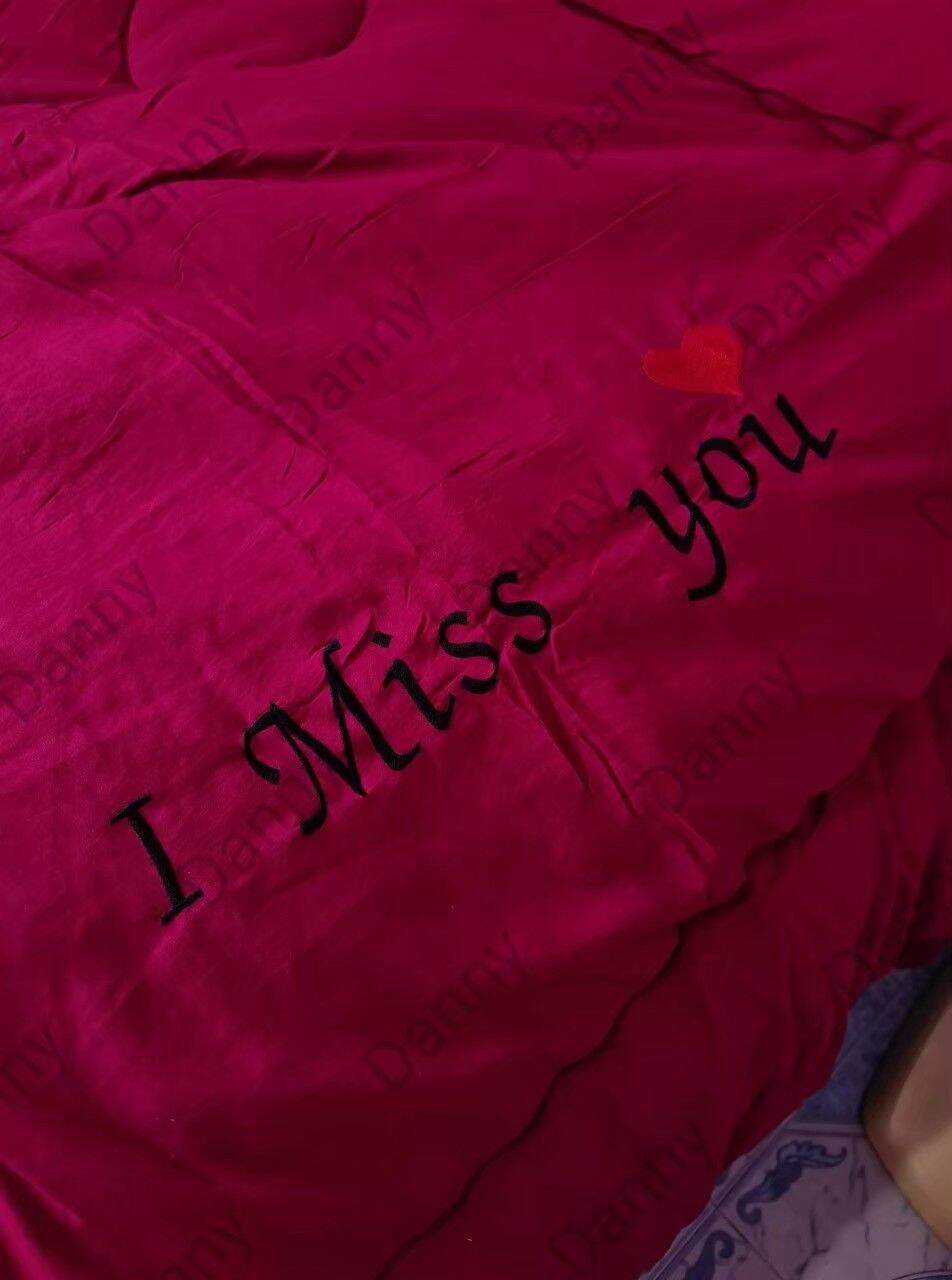 Danny ชุดเครื่องนอนผ้านวมขนห่านเทียมสีกรมท่า มีชายระบายครบเซ็ต6ชิ้น(ผ้านวมขนาด 7 ฟุต 200x230 ซม. ...