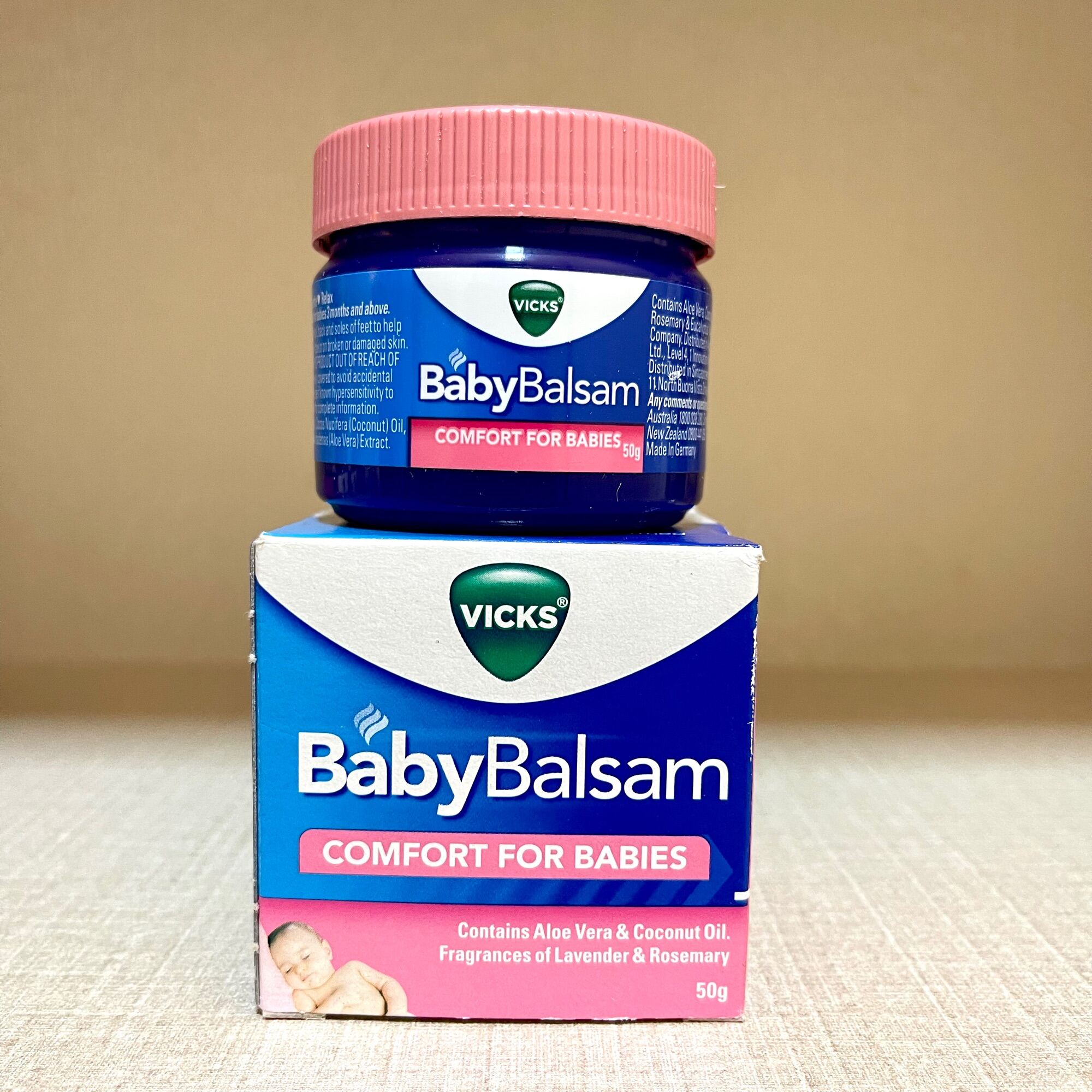 Vicks Baby Balsam (50g) ขี้ผึ้งสำหรับเด็ก อ่อนโยนพิเศษ[Exp.11-2024 ...