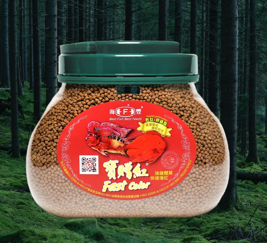 HAI FENG Fast Color น้ำเต้า(อาหารปลาสูตรเร่งสี สำหรับปลาหมอสี ปลานกแก้ว ...