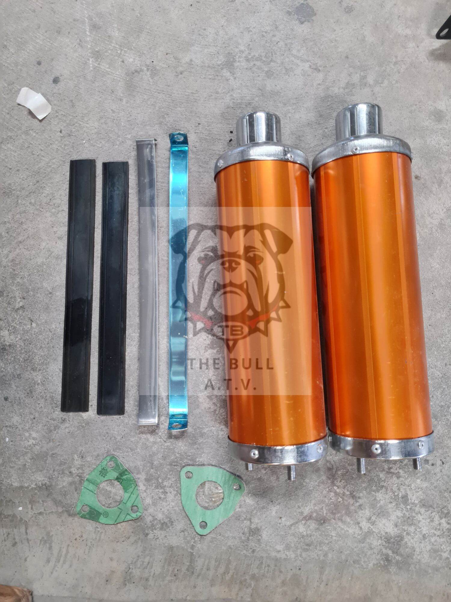 พร้อมส่งไทย - ท่อเอทีวีคู่ ปลายท่อคู่ ท่อเอทีวี สำหรับเครื่องสูบนอน 110-150cc สอบถามก่อนสั่ง ...