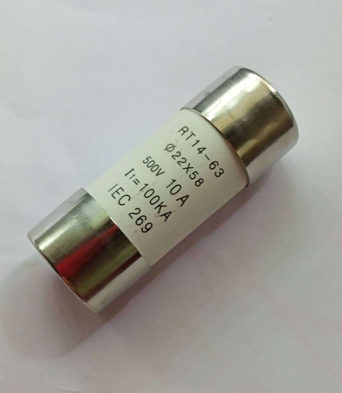 FUSE 10Amp 500V RT14-63 ขนาด 22x58mm. แบบเซรามิก ฟิวส์ 10A 500V ฟิวส์ ...