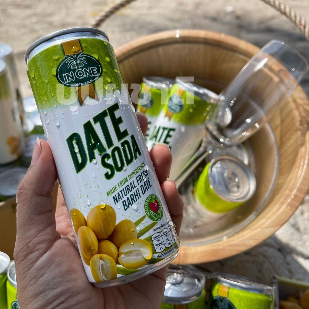 Date soda น้ำอินทผลัมโซดา หวานธรรมชาติไม่เติมน้ำตาล 250mlx6กระป๋อง ...