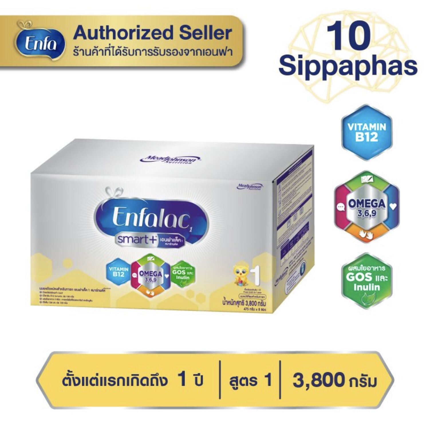 Enfalac Smart สูตร 1 (3800 กรัม) ยกกล่อง มี 8 ถุง - Dekdeebabyshop ...
