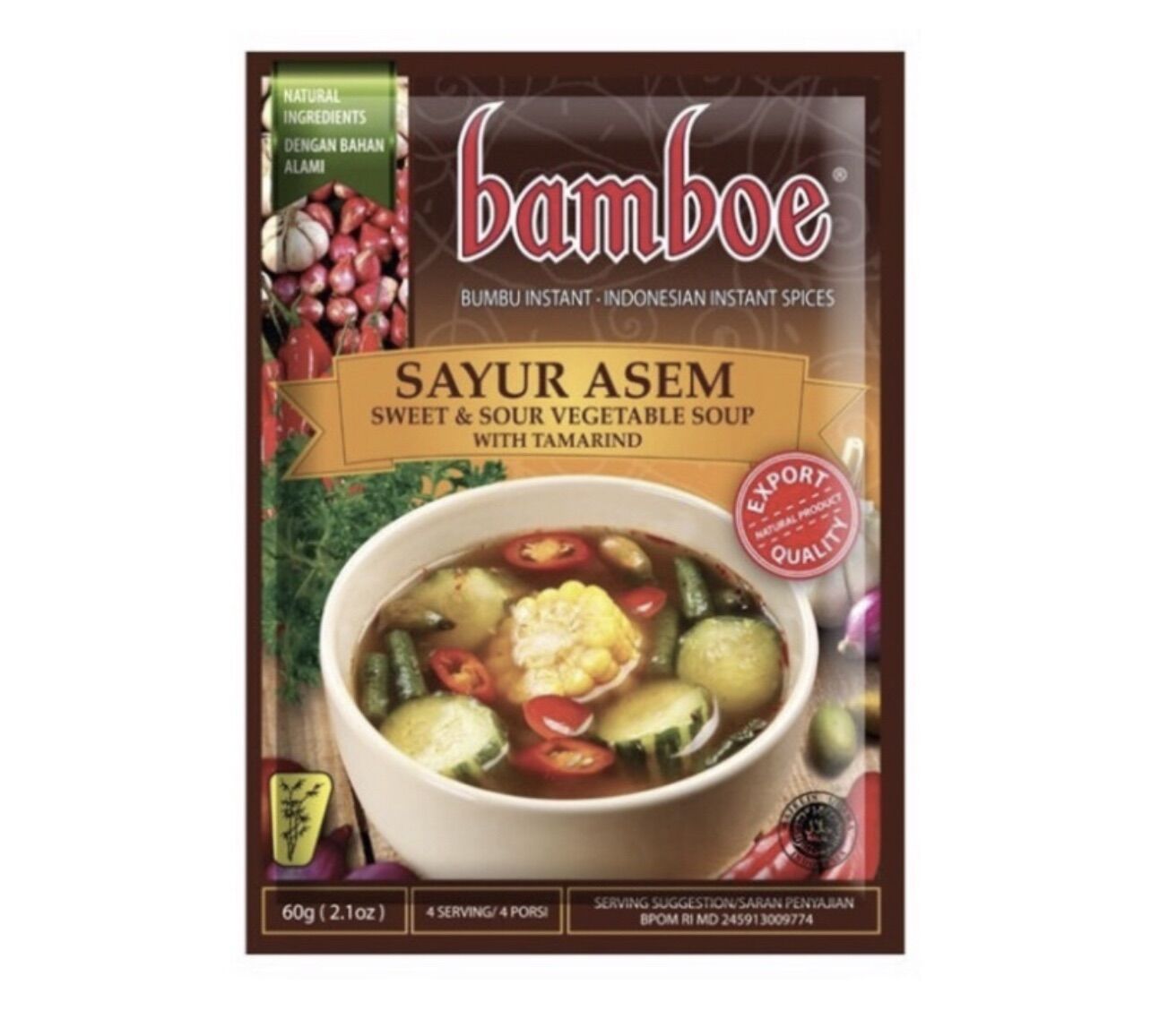 Indonesia Bamboe Sayur Asem Vegetable Soup, Sour Tamarind 60 gram ...