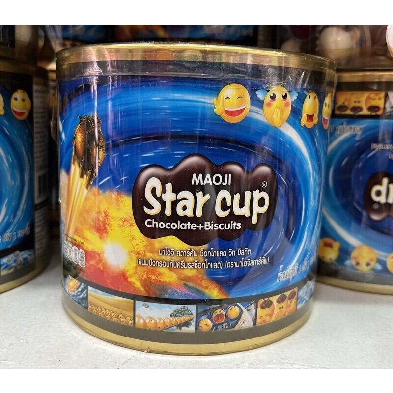Star Cup สตาร์คัพ มาโอจิสตาร์คัพช็อคโกแลตวิท บิสกิต บิคคัพ กระปุกใหญ่ 100 ถ้วย | Lazada.co.th