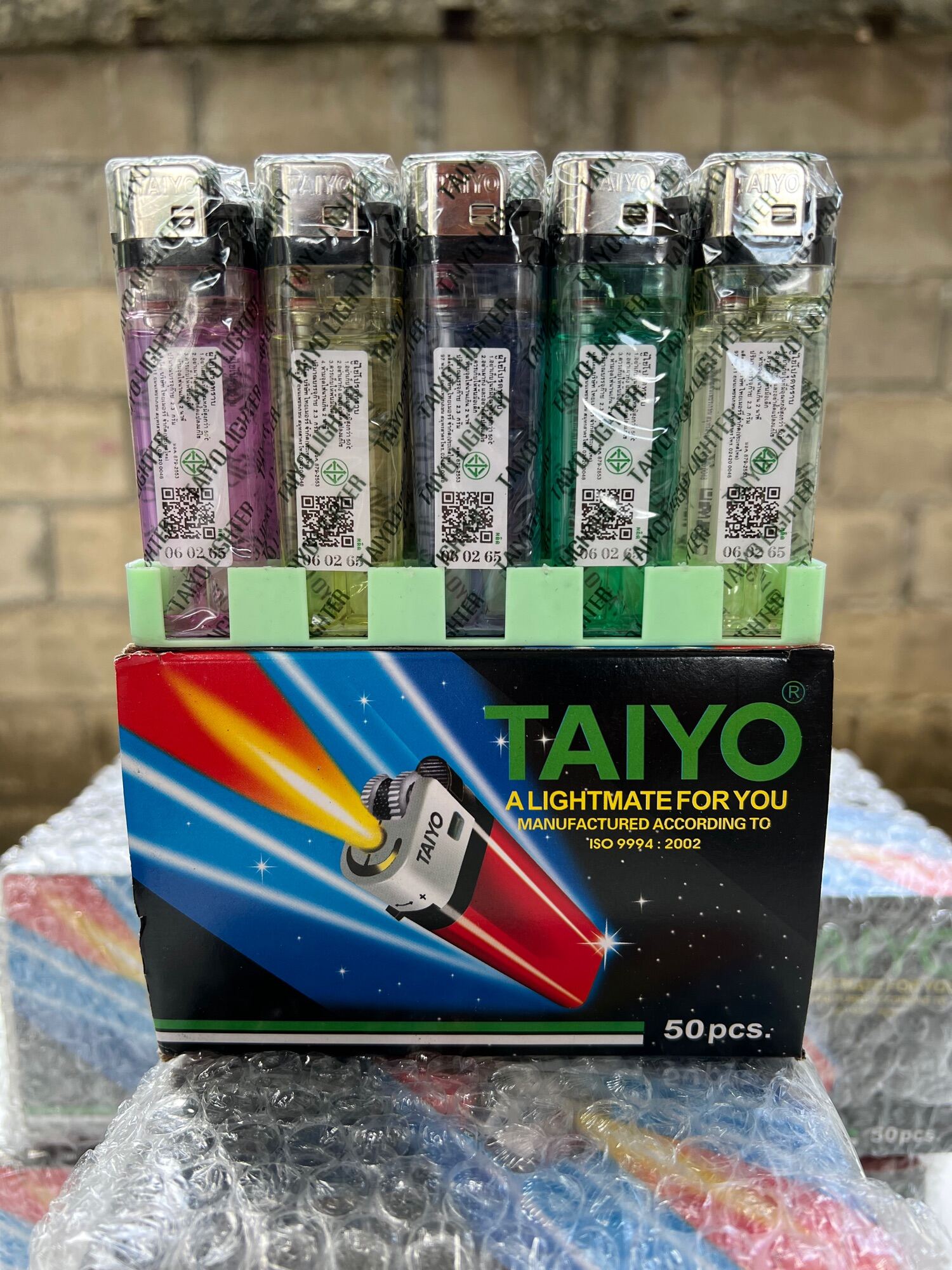 ไฟแช็คไทโย TAIYO(หุ้ม)กล่องดำ ยกลัง 20กล่อง (สินค้านำเข้า)พร้อมส่ง ...