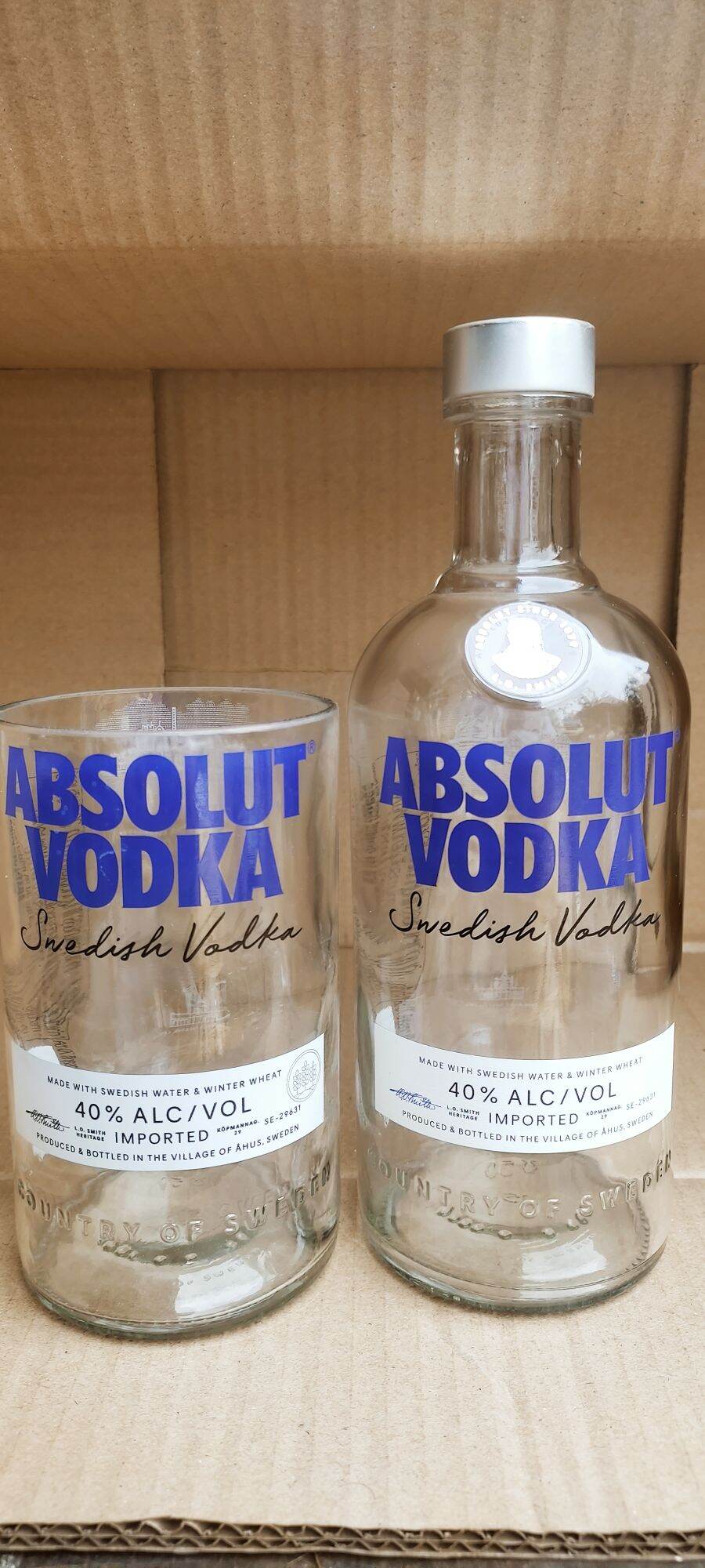 แก้วตัดจากขวด ABSOLUT VODKA 700ml | Lazada.co.th