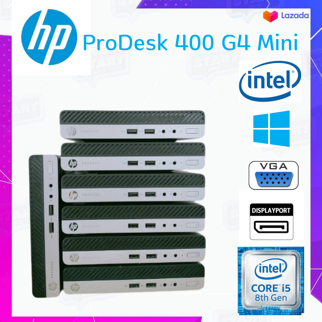 HP ProDesk 400 G4 (Mini PC) CPU Core i5-8500T 2.1GHz Ram 8gb HDD 500 GB ...