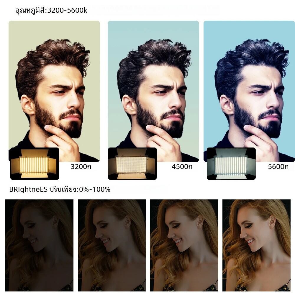ไฟถ่ายภาพ RGB U800 LED ไฟสตูดิโอถ่ายภาพโทรศัพท์บันทึกวิดีโอแผงไฟแอลอีดี ...