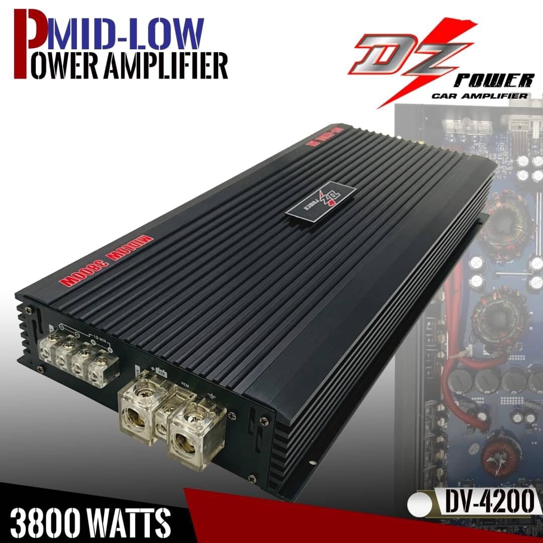 [ ลดพิเศษ ]พาวเวอร์แอมป์รถยนต์ DZ POWER รุ่นDV-4200 สุดยอดพาวเวอร์แอมป์ขับลำโพงเสียงกลาง-ซับได้ ...