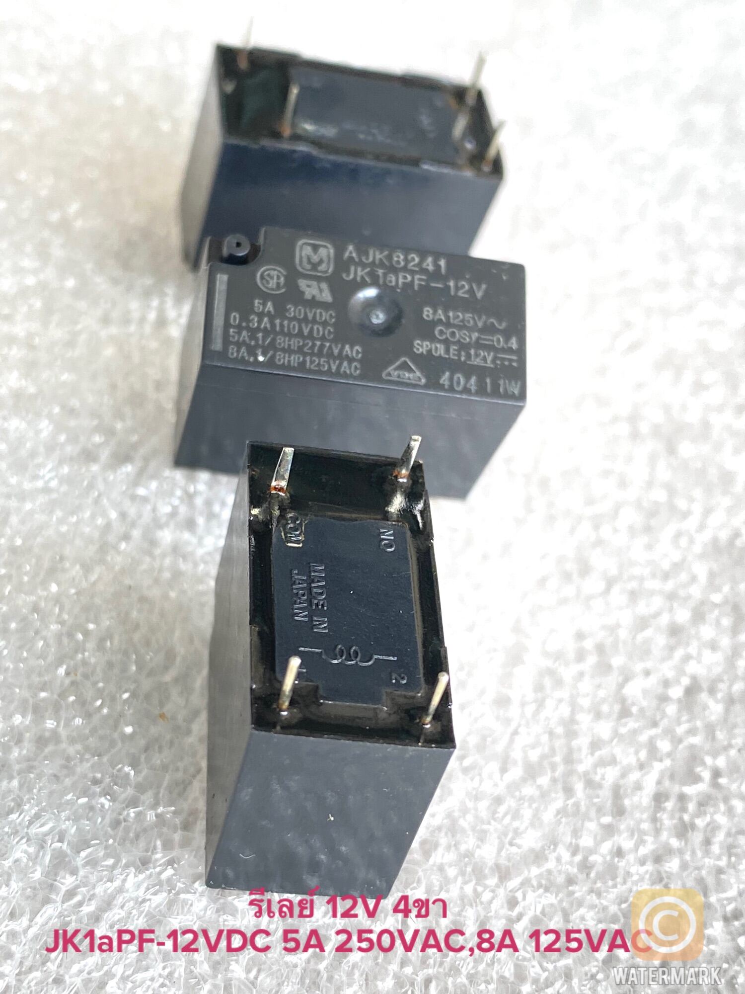 (แพ็คละ1ตัว) รีเลย์ 12V4ขา Matsushita JAPAN JK1aPF-12V คอยล์ 12VDC 5A ...